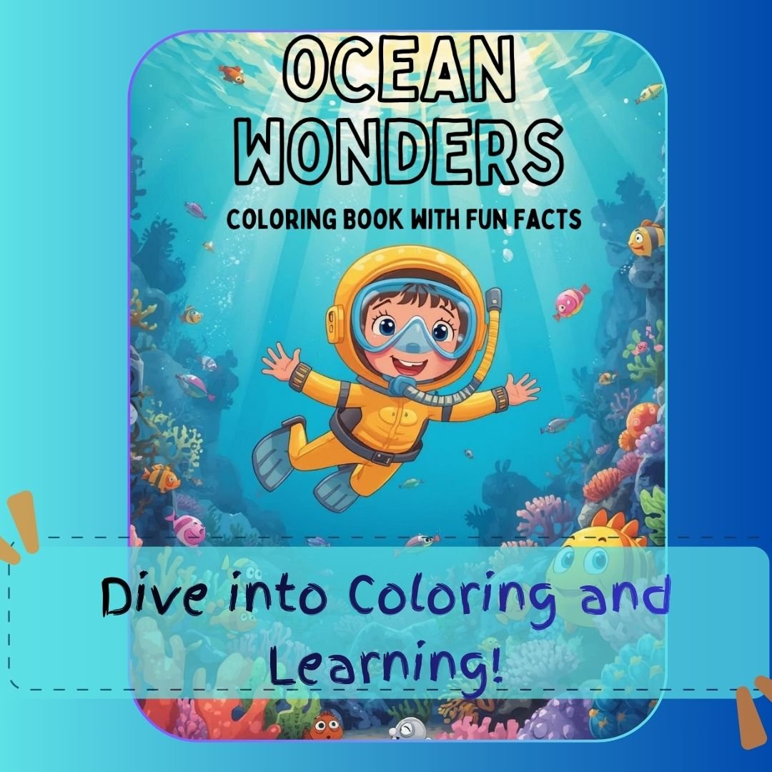 Ocean Wonders coloring book with fun facts - Payhip