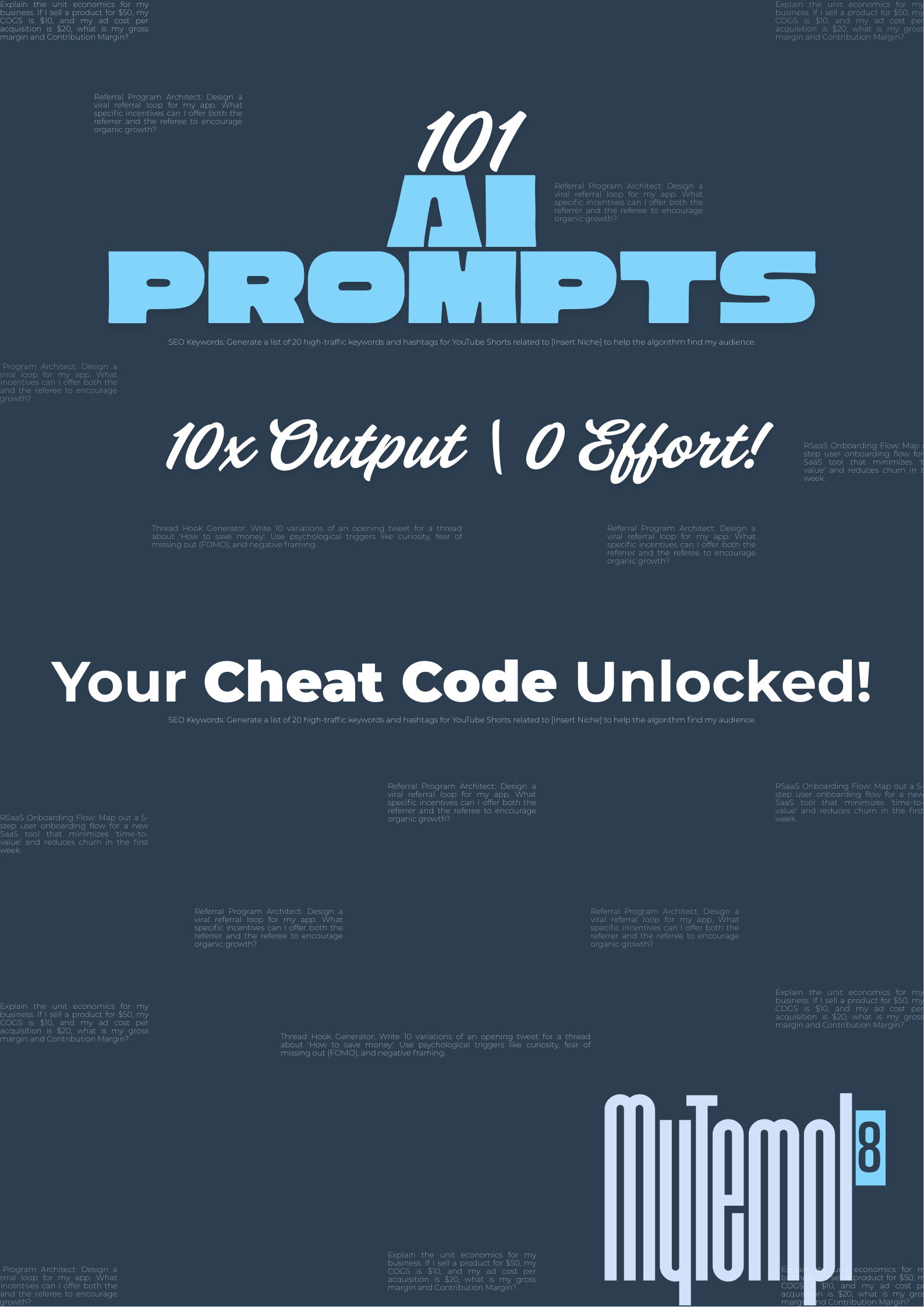 101 AI Prompts. 10x Output. 0 Effort. Your Cheat Code Unlocked - Payhip