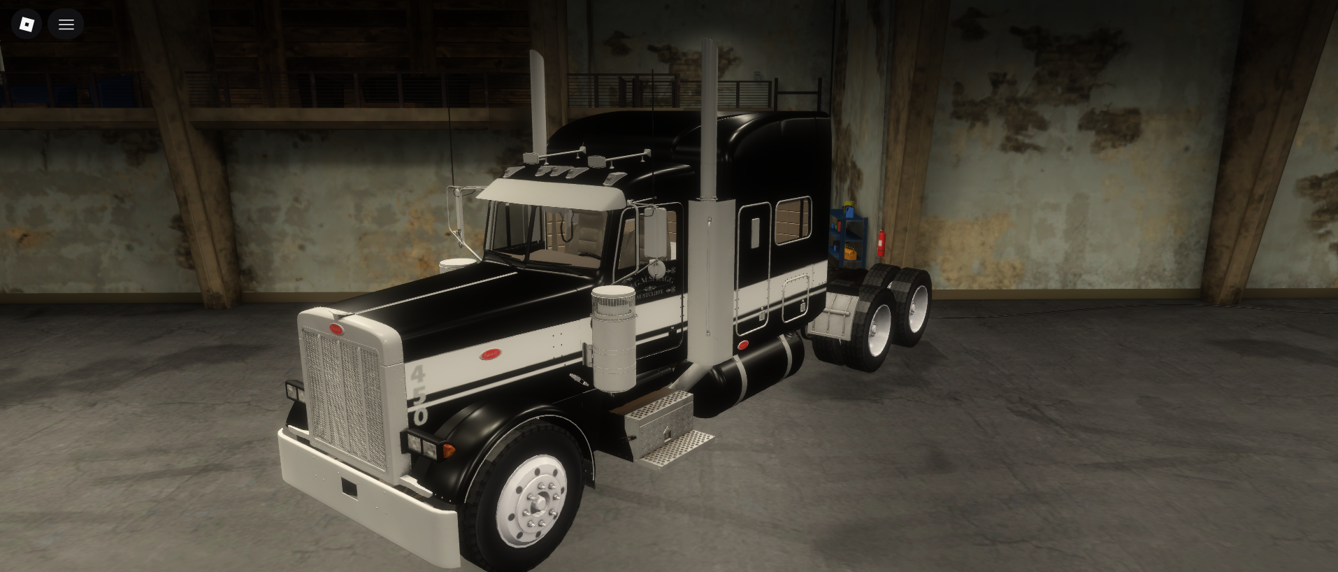 FREE Peterbilt 379 2005 Black – Detailed Drivable Truck Model for Roblox