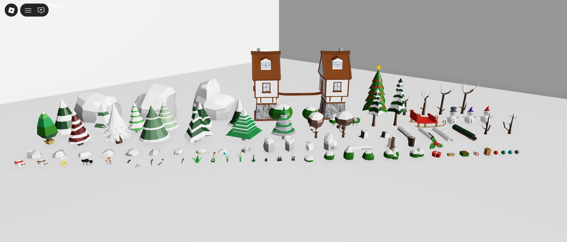 Low Poly Christmas Pack Roblox – Stylized Winter Trees, Decor, Props ...