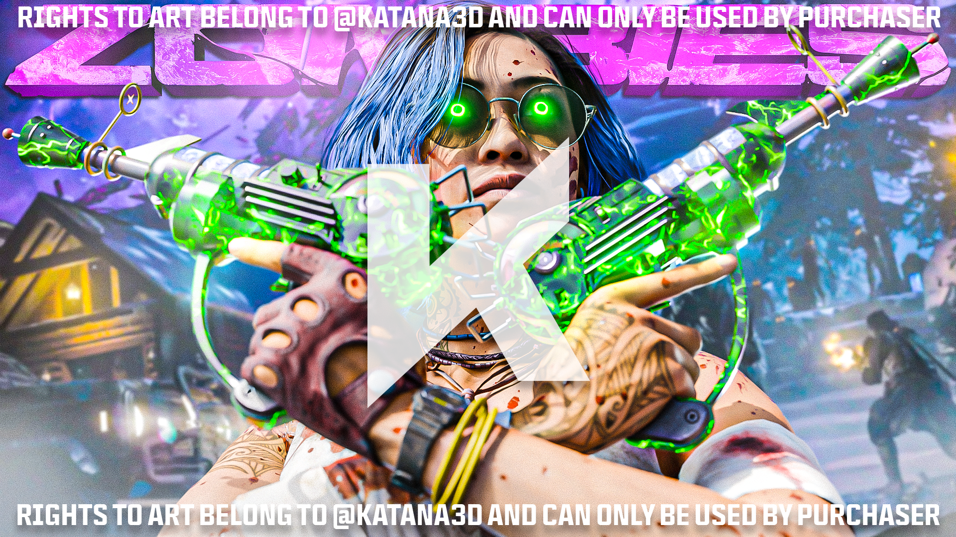 COD/BO7 Thumbnail - Zombies Maya Raygun (6 Camo Versions) - Payhip