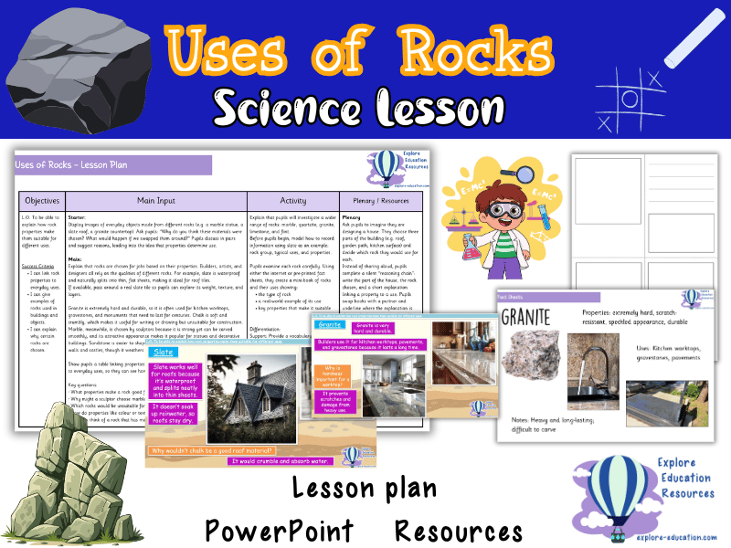 Uses of Rocks - Science Lesson - Outstanding Lesson Plan, PowerPoint ...