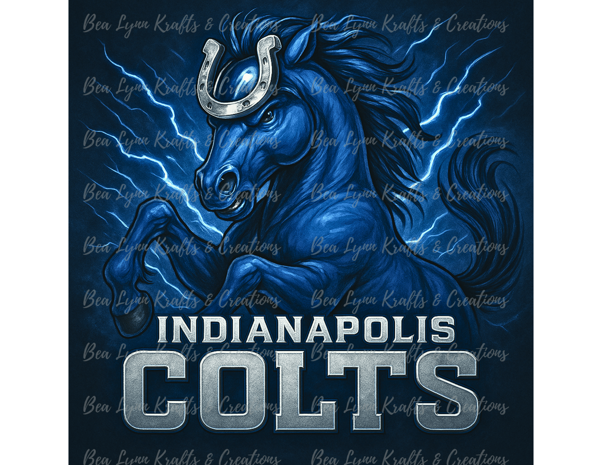 Indianapolis Colts Lightning Horse 3D Mascot PNG Clipart Sublimation ...