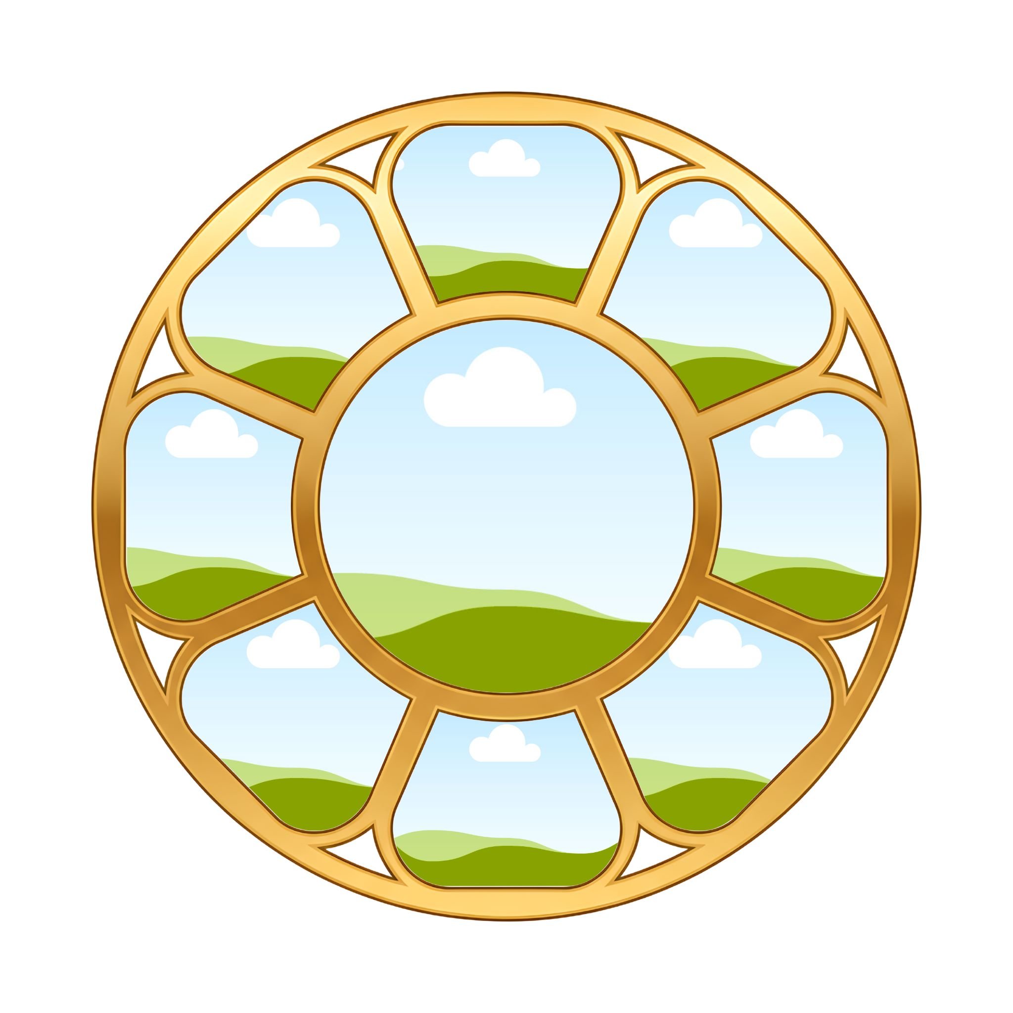 Circular Photo Collage Canva Template | Retro Reel Frame | Multi-Photo ...