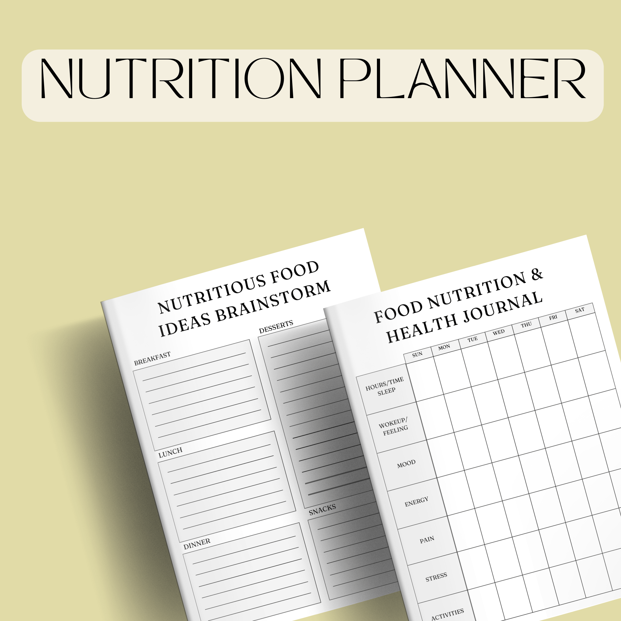 Nutrition Planner — Stay Organized, Eat Better, and Reach Your Health ...