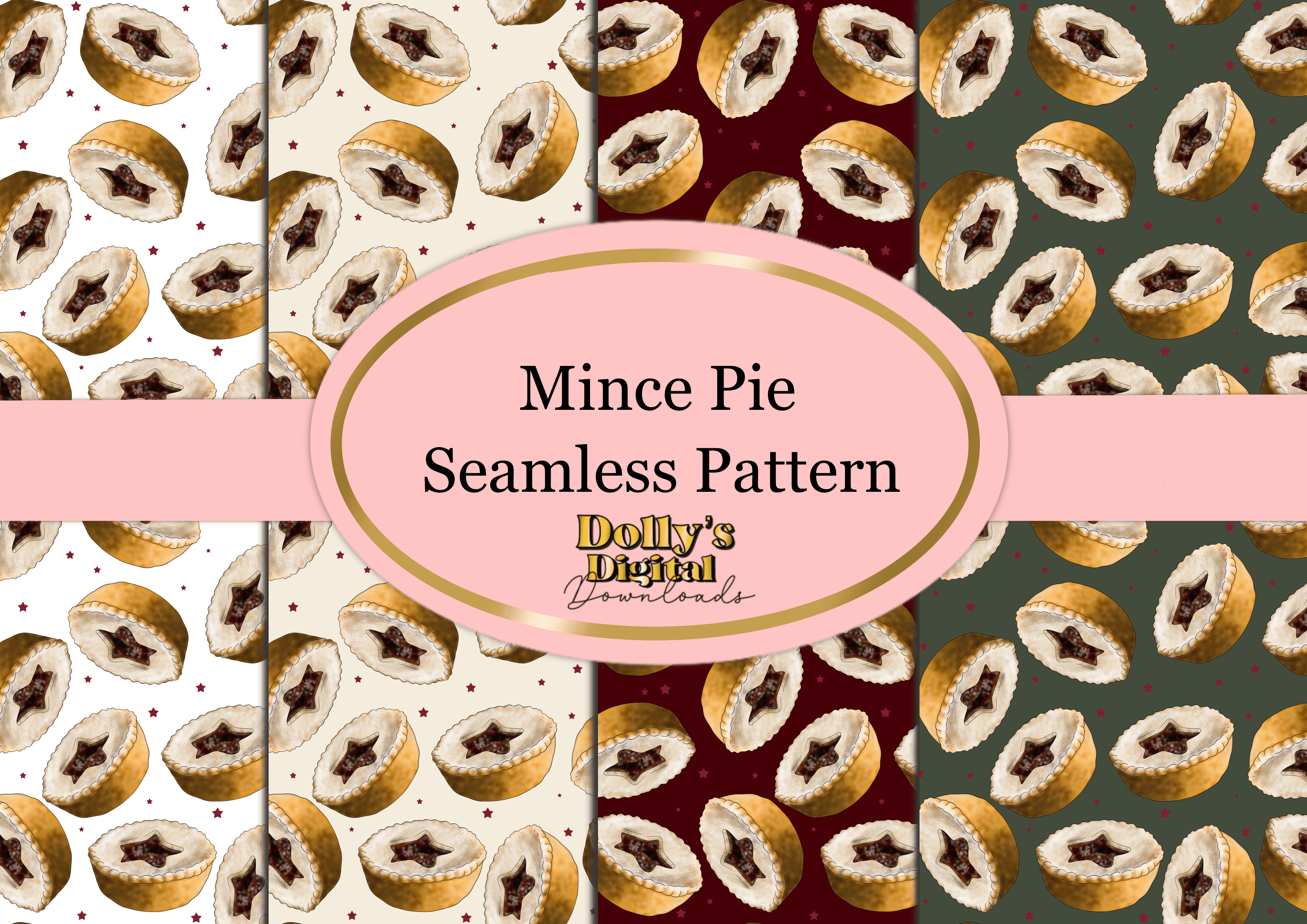Mince Pie Seamless Patterns - Payhip