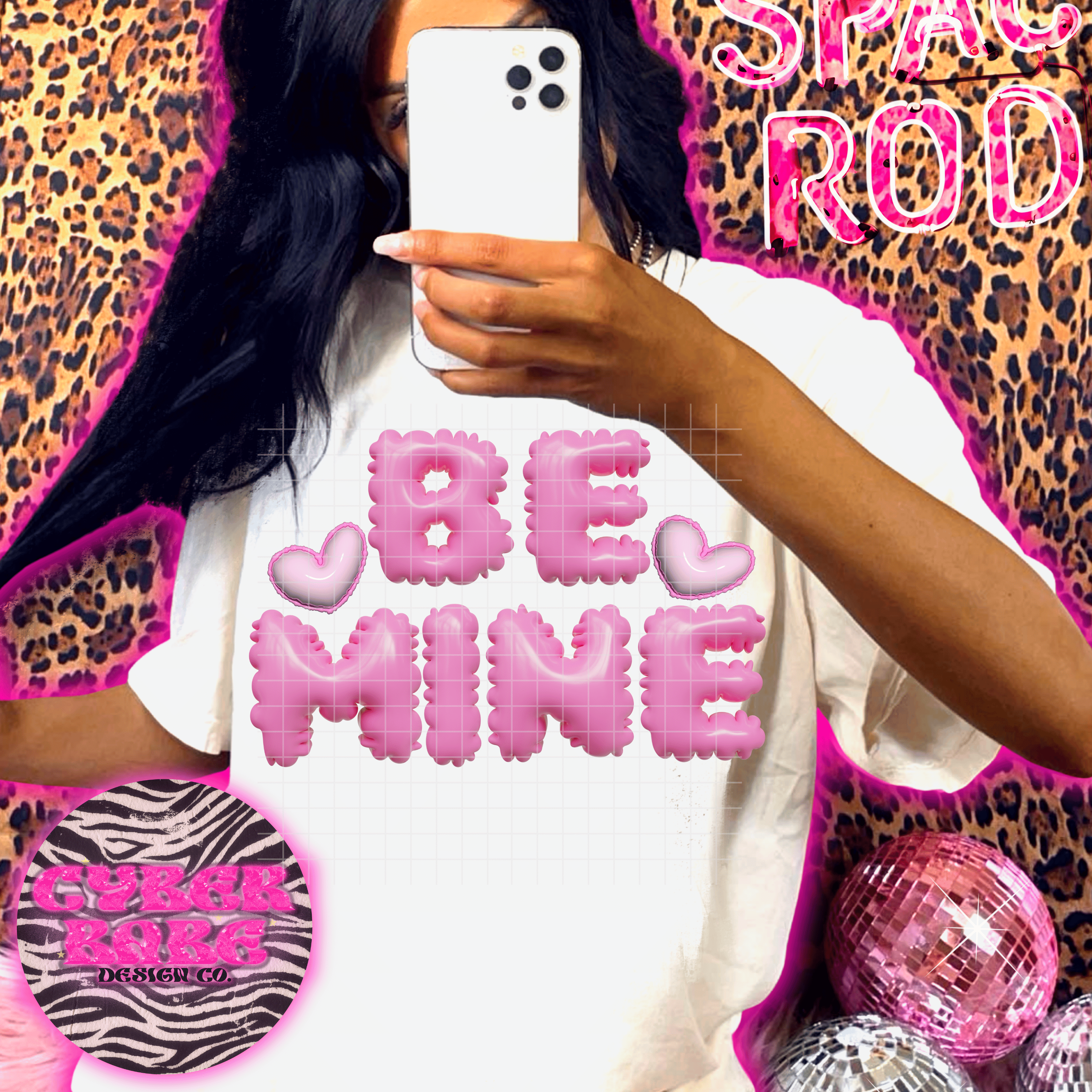 Be Mine Pink Balloon PNG | Valentine’s Day Sublimation | Cute Puffy ...