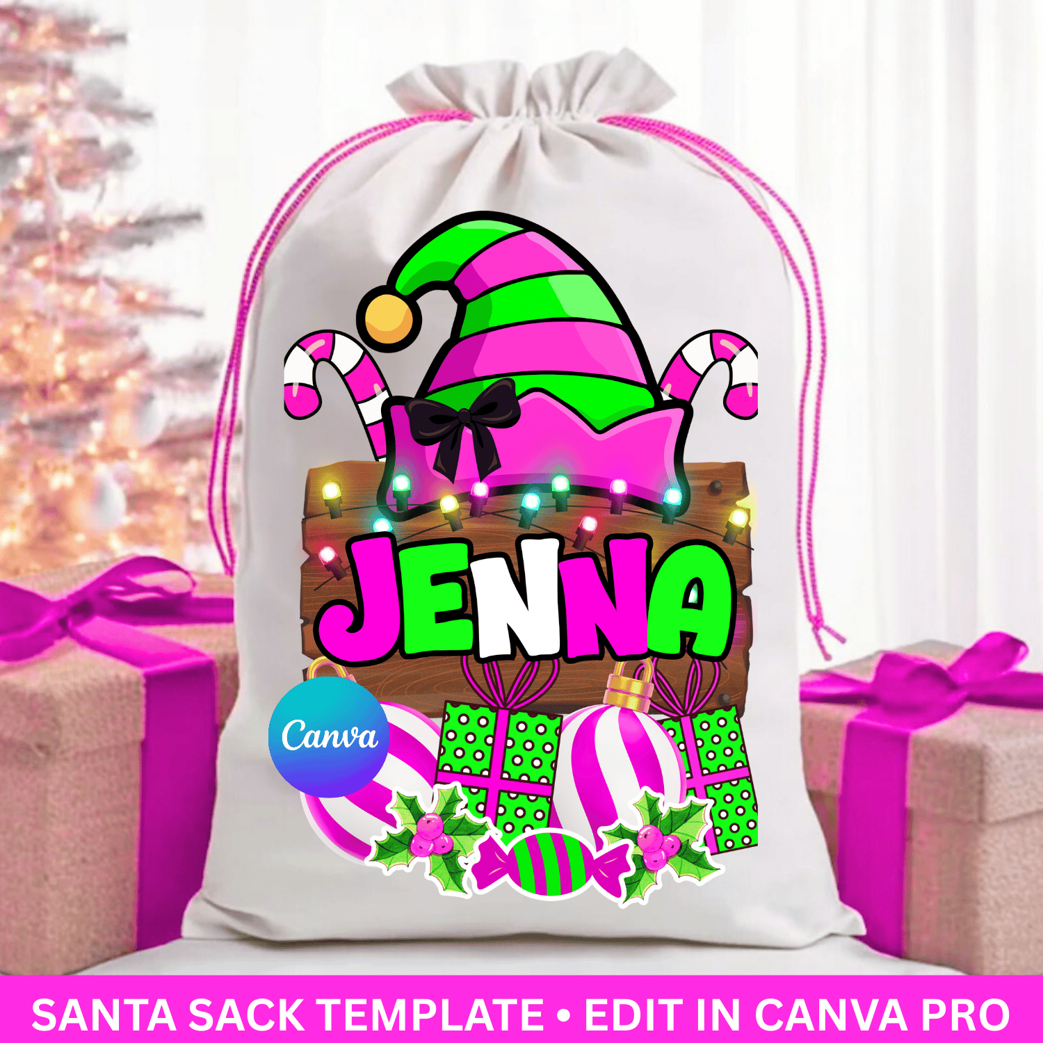 Christmas Stocking / Christmas Sacks Canva Template - Payhip