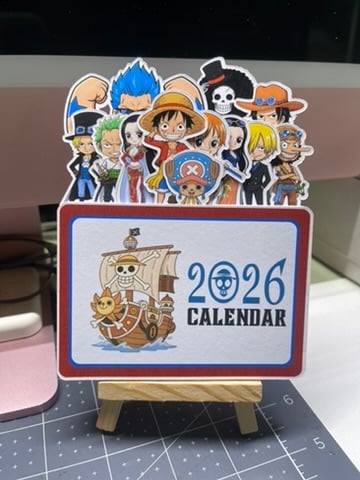 2026 One Piece Chibi Stackable Desk Calendar – Printable, Cricut ...