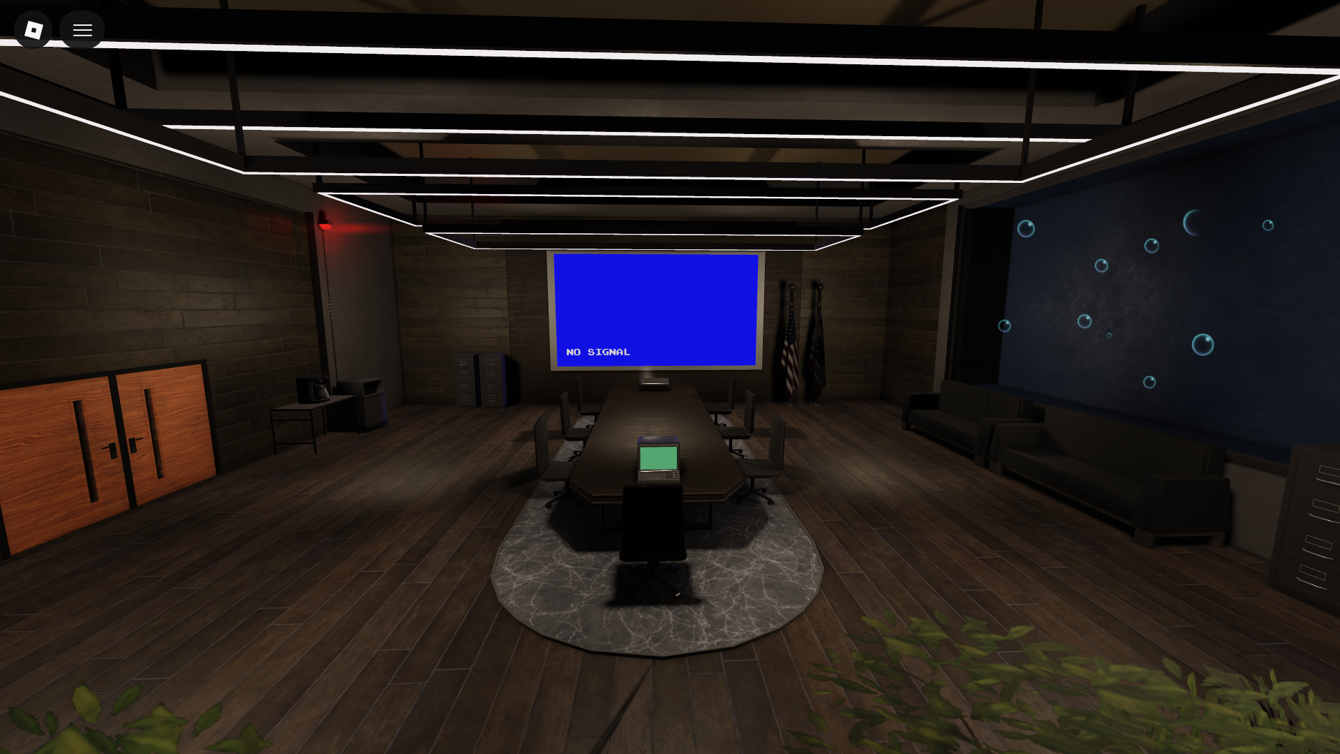 USA Themed Meeting Room Roblox – Presentation Room with Projector Display