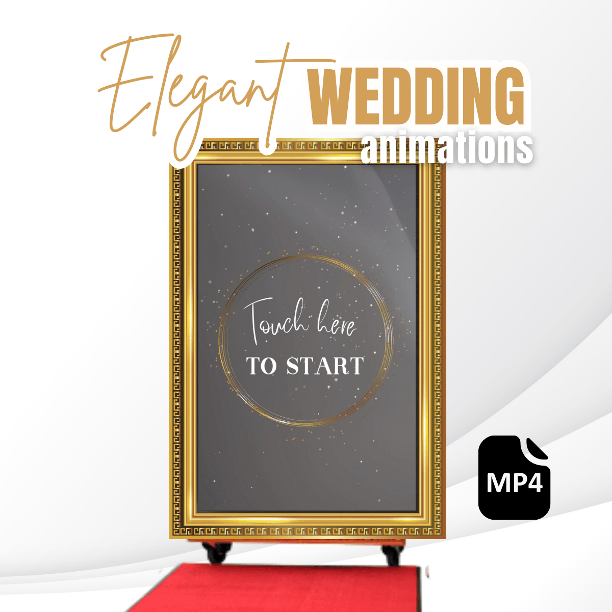 Wedding Elegant Set Mirror Booth Animations. Magic Mirror animations ...