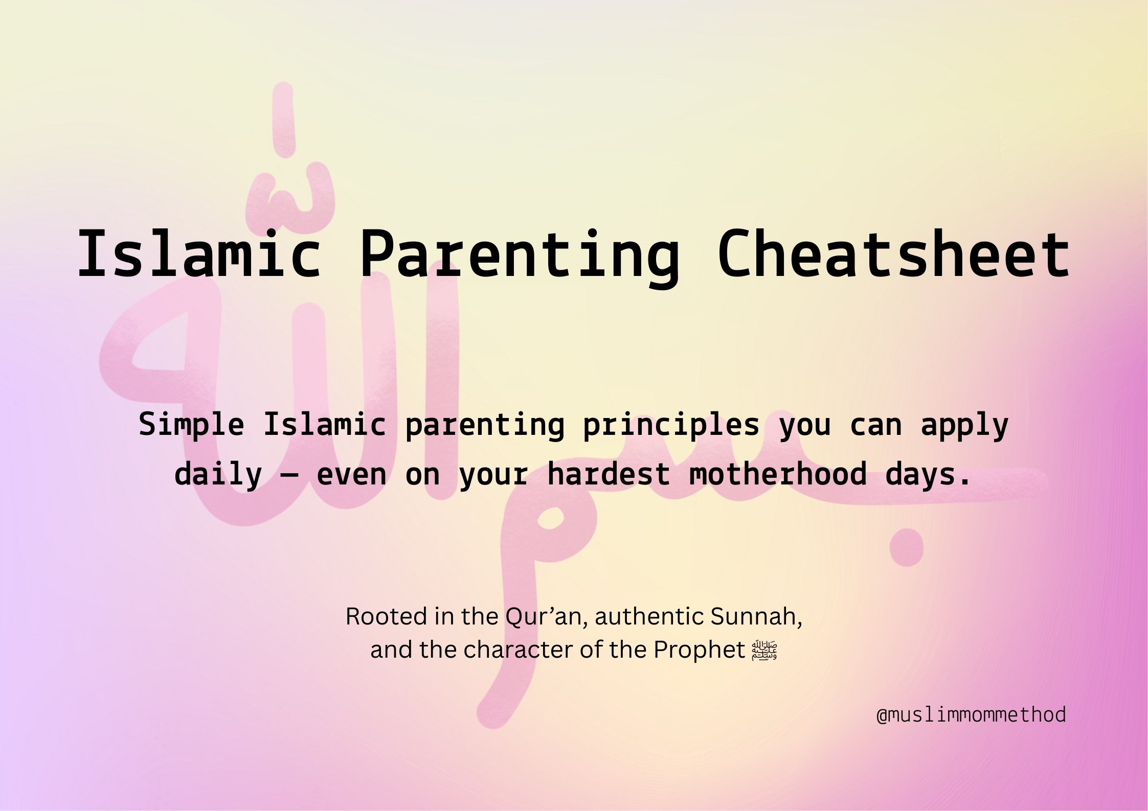 Islamic Parenting Cheatsheet - Payhip
