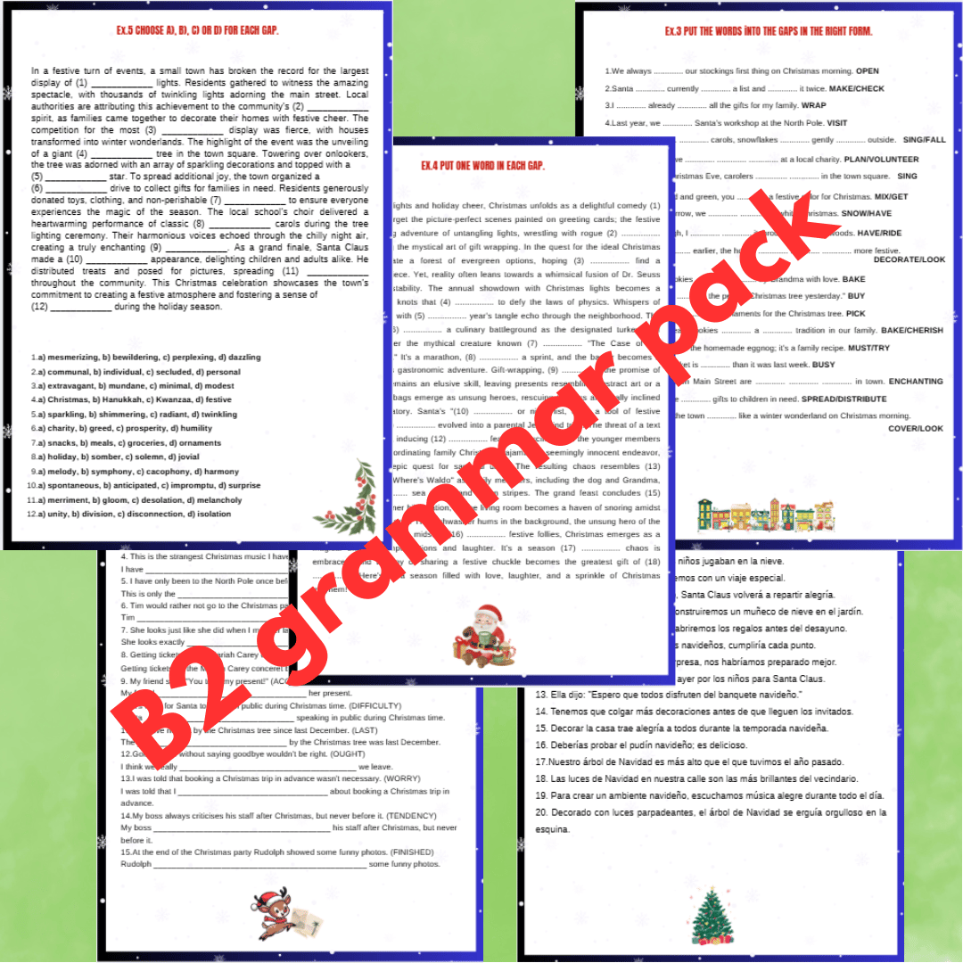 Christmas grammar practice, nivel B2 - Payhip