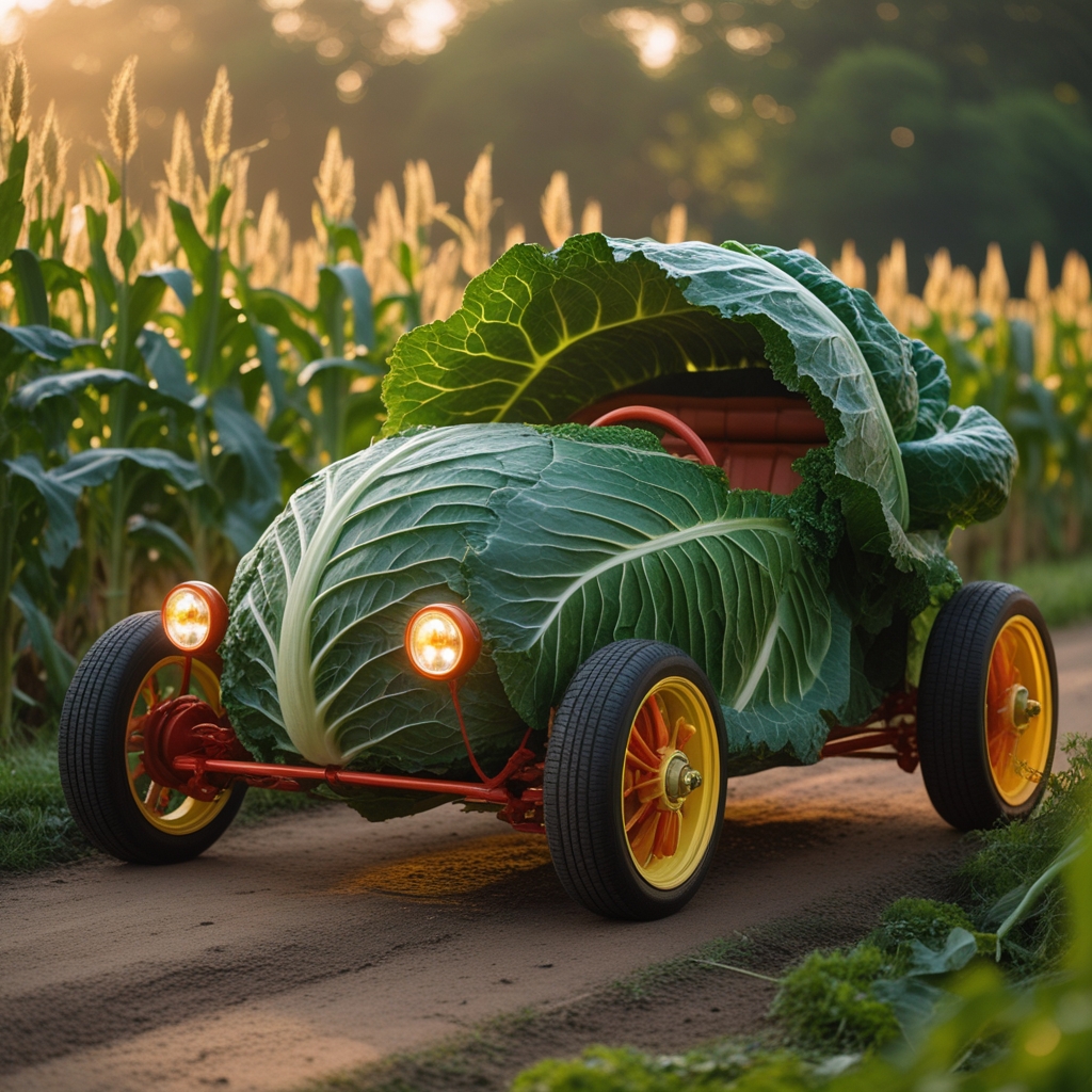 A whimsical cabbage car - Payhip