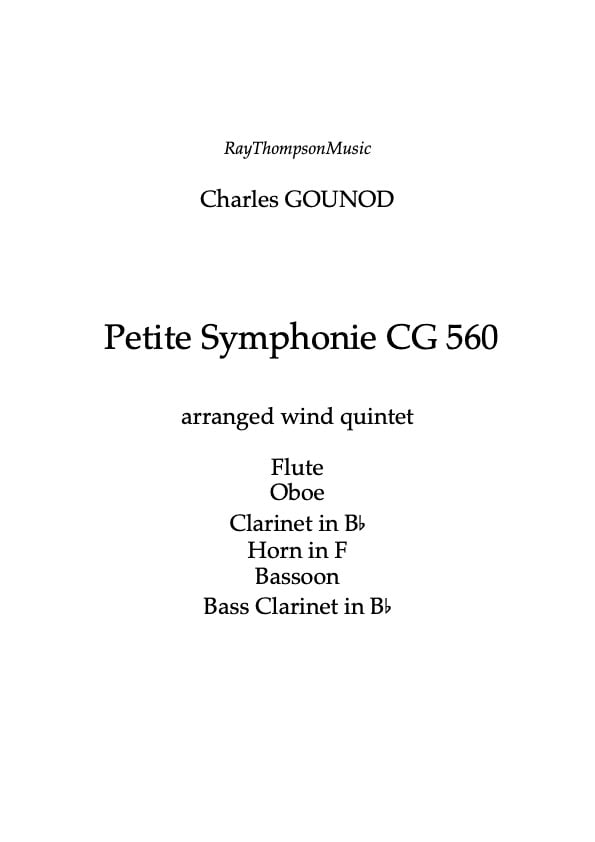 Gounod: Petite Symphonie - wind quintet