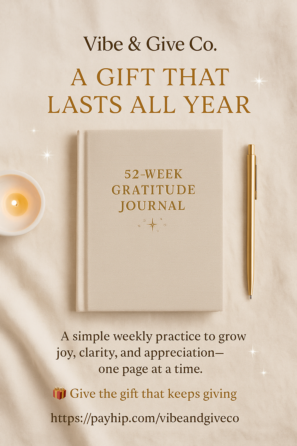 COPY OF The 52 weeks of Gratitude & Daily Vibe Drops Journal - Payhip
