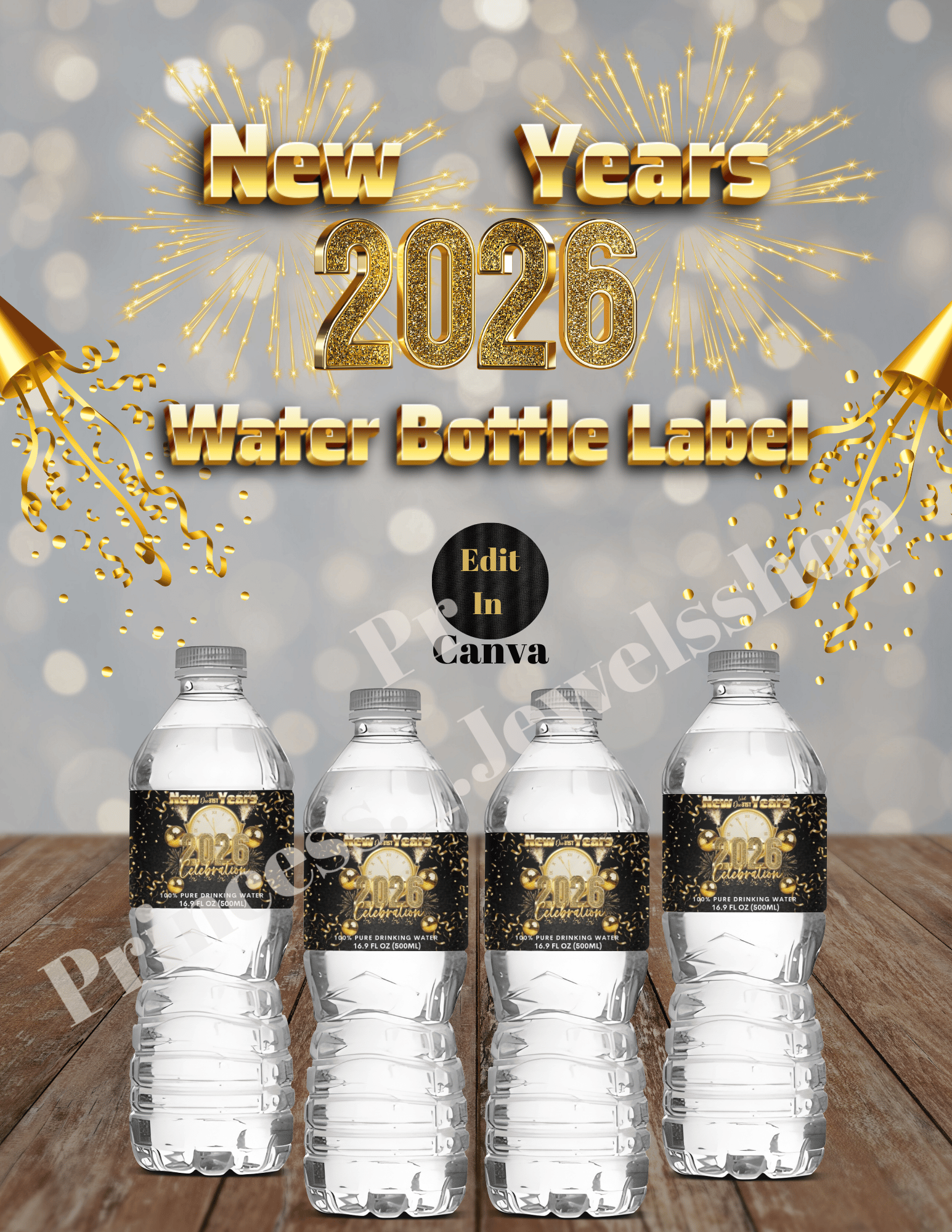 New Year Water Bottle Label - Payhip
