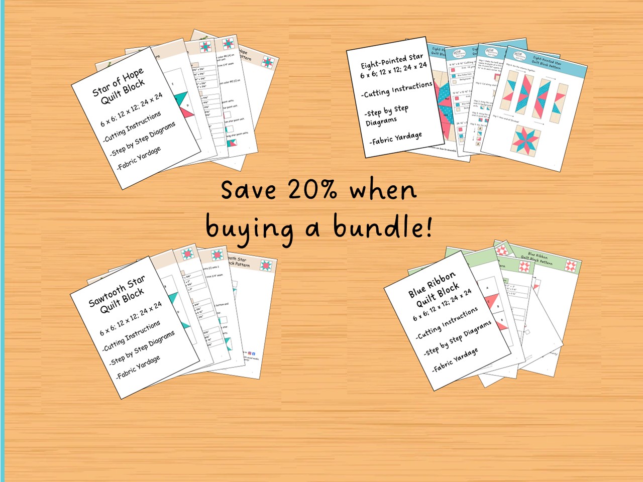 Mountaintop Quilt Shop - Quilt Block Pattern Bundles