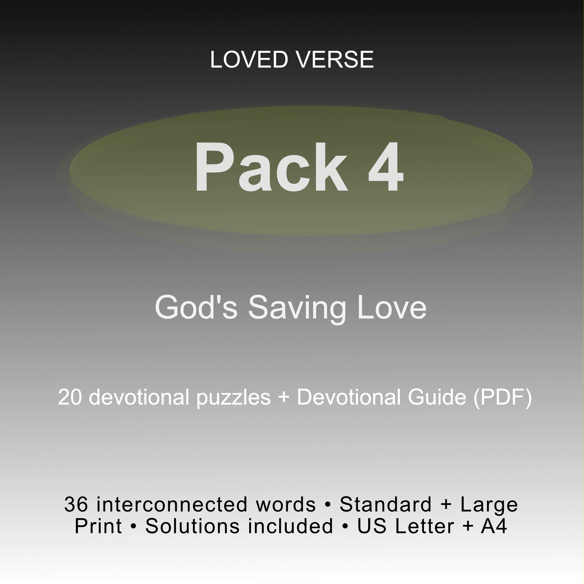 Devotional Bible Word Search Pack 4 - God's Saving Love (20 Puzzles)