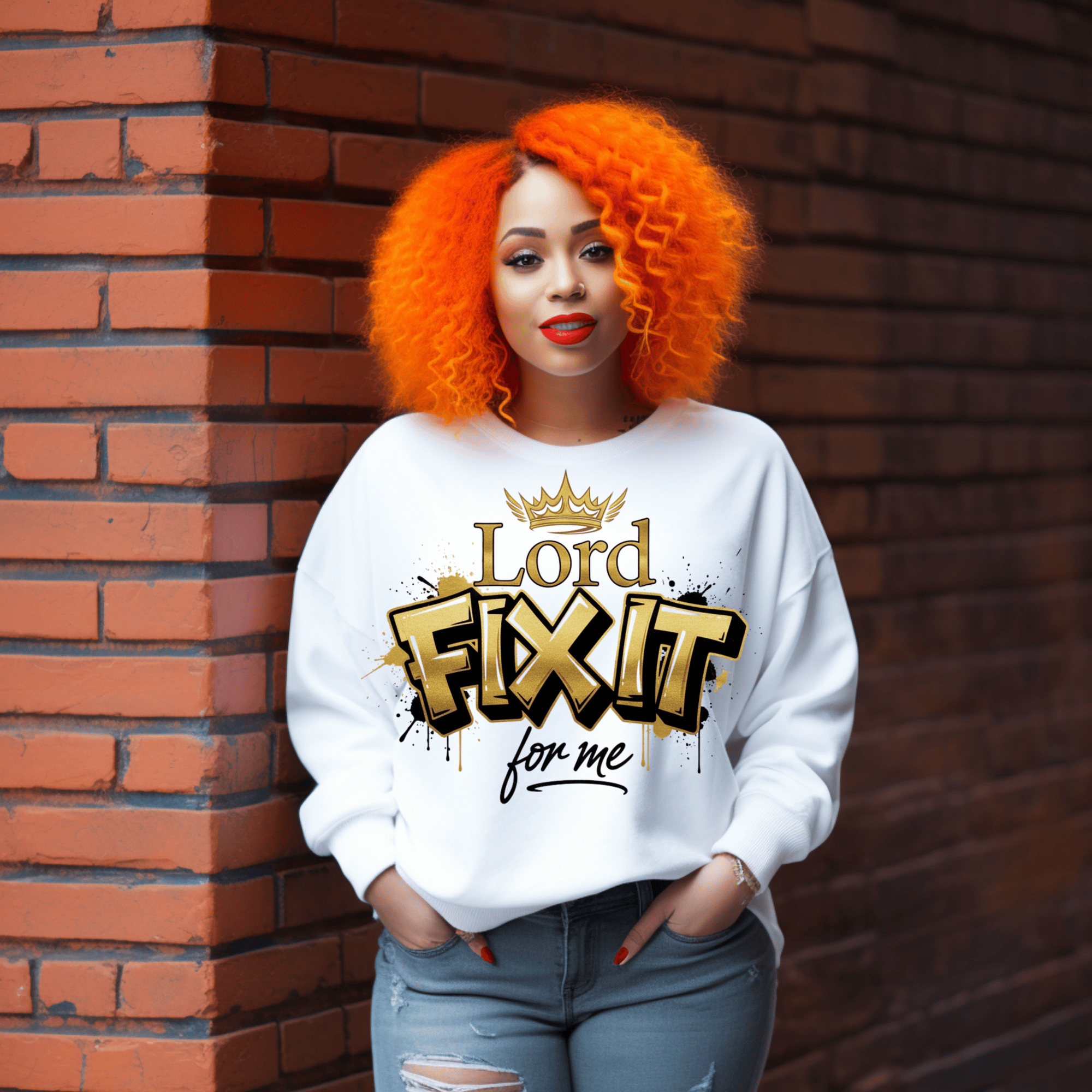 Lord Fix It For Me PNG, Gold Christian Graffiti Shirt Design ...