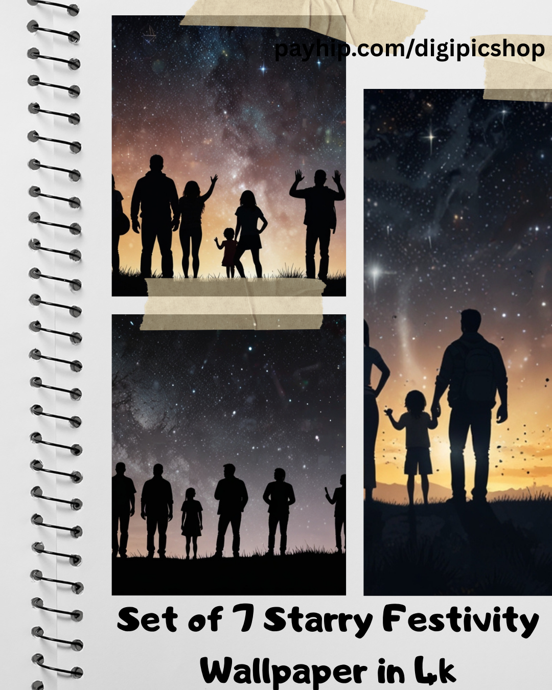 Set of 7 Starry Festivity wallpapers in 4k - Payhip