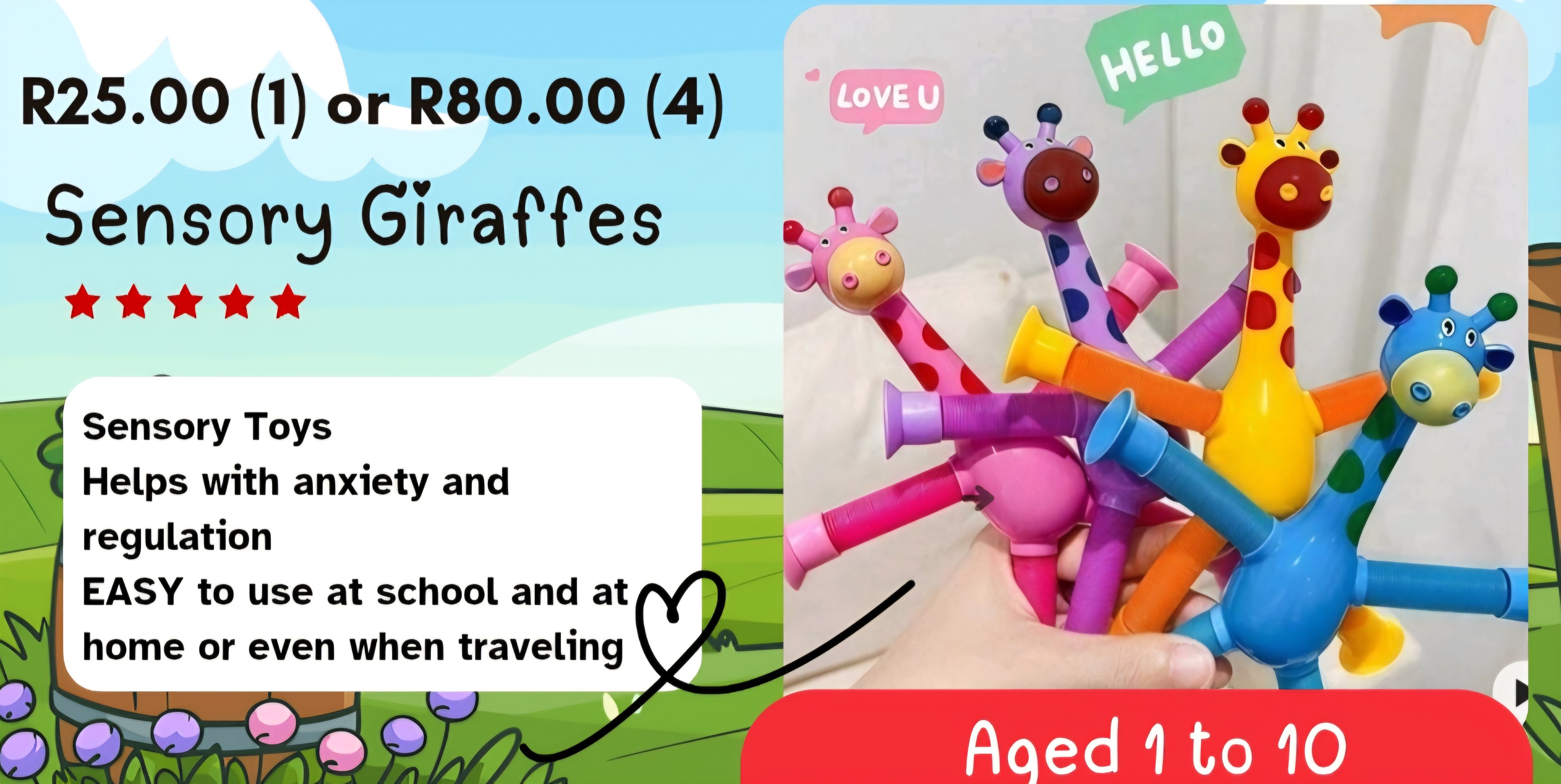 Sensory Giraffe Set (4) - Payhip