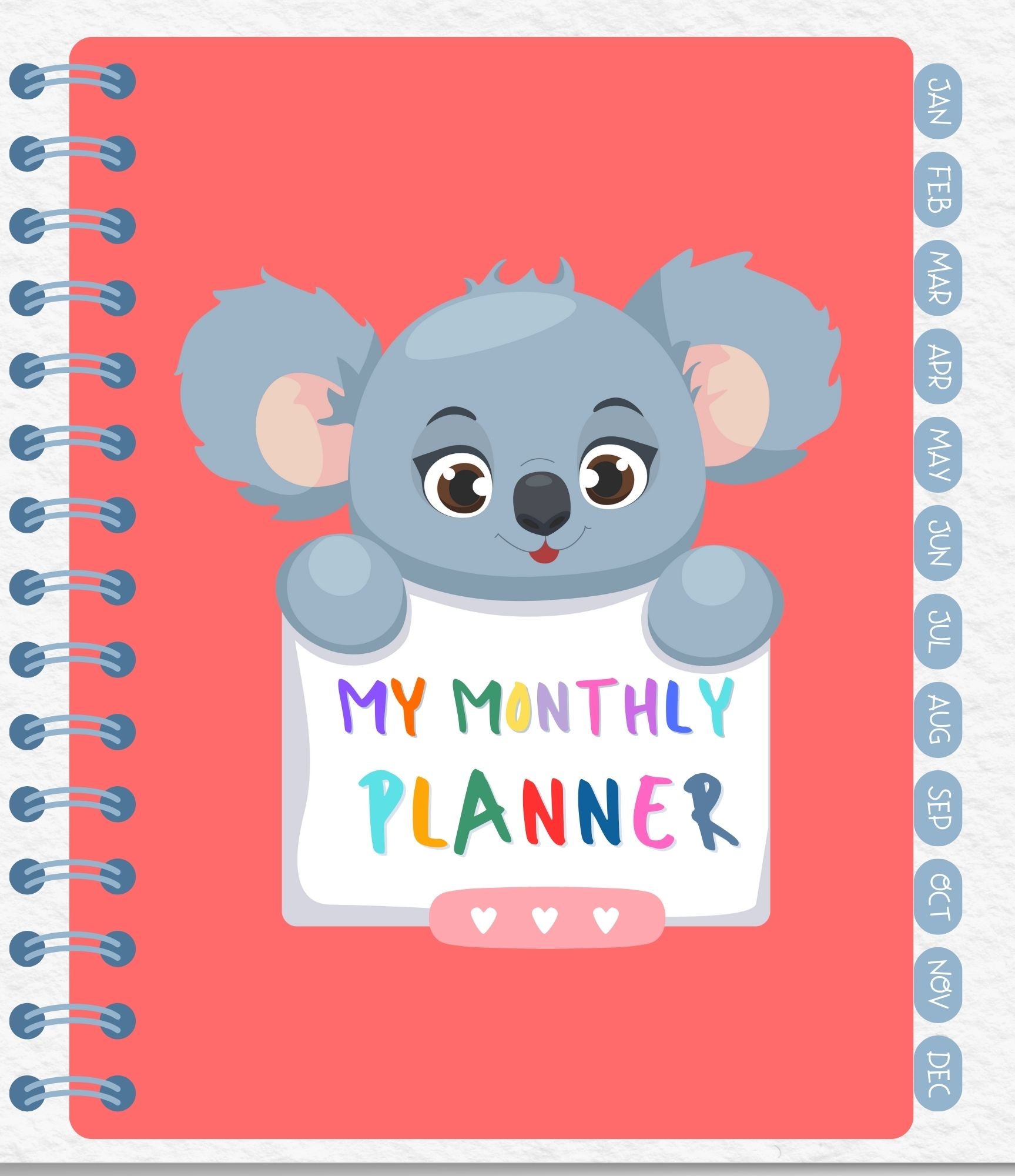 Monthly Digital School Planner