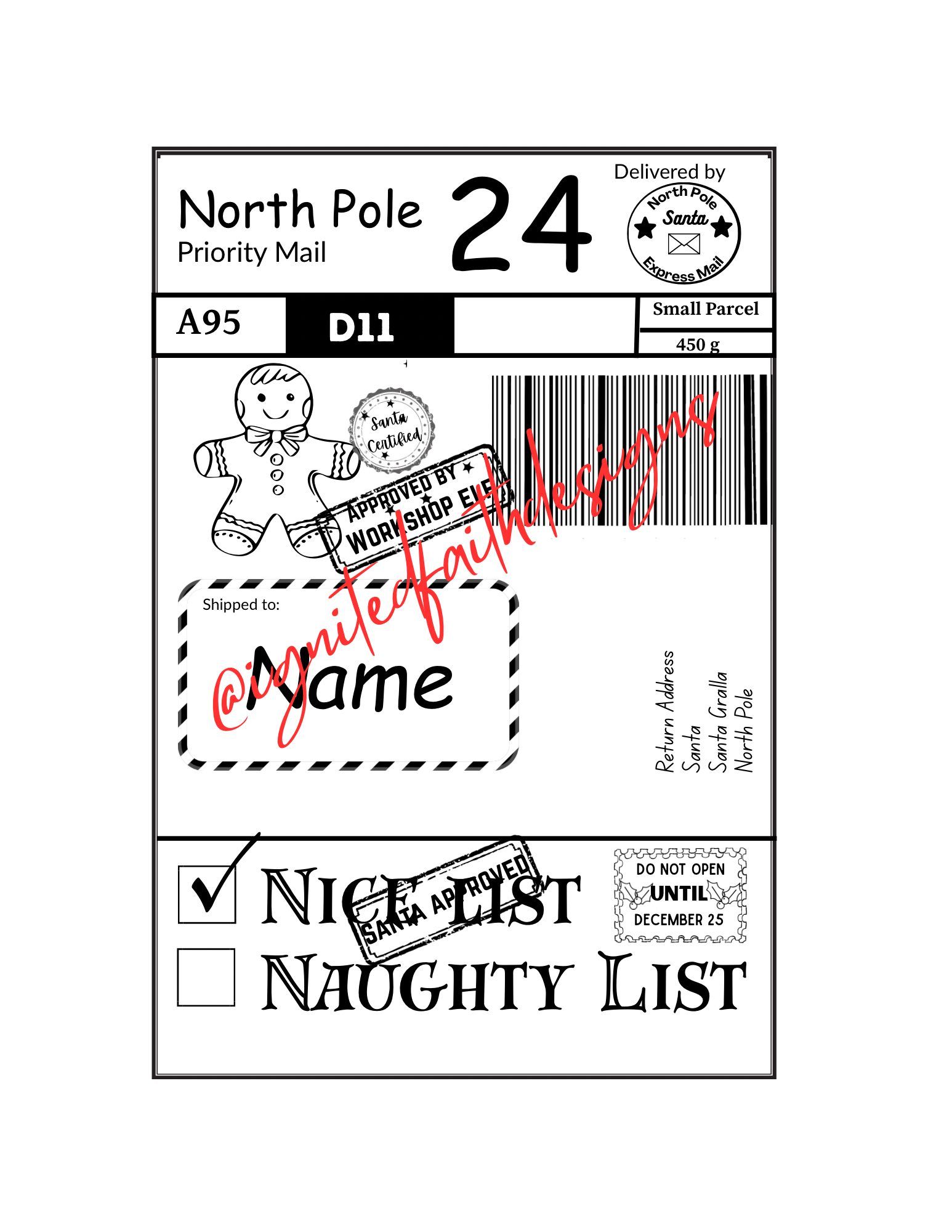 North Pole Priority Label - Payhip
