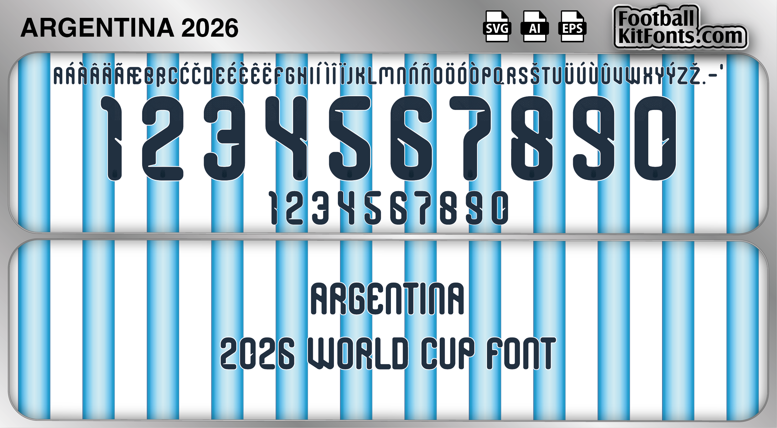 Football Kit Fonts - 2026 FIFA WORLD CUP