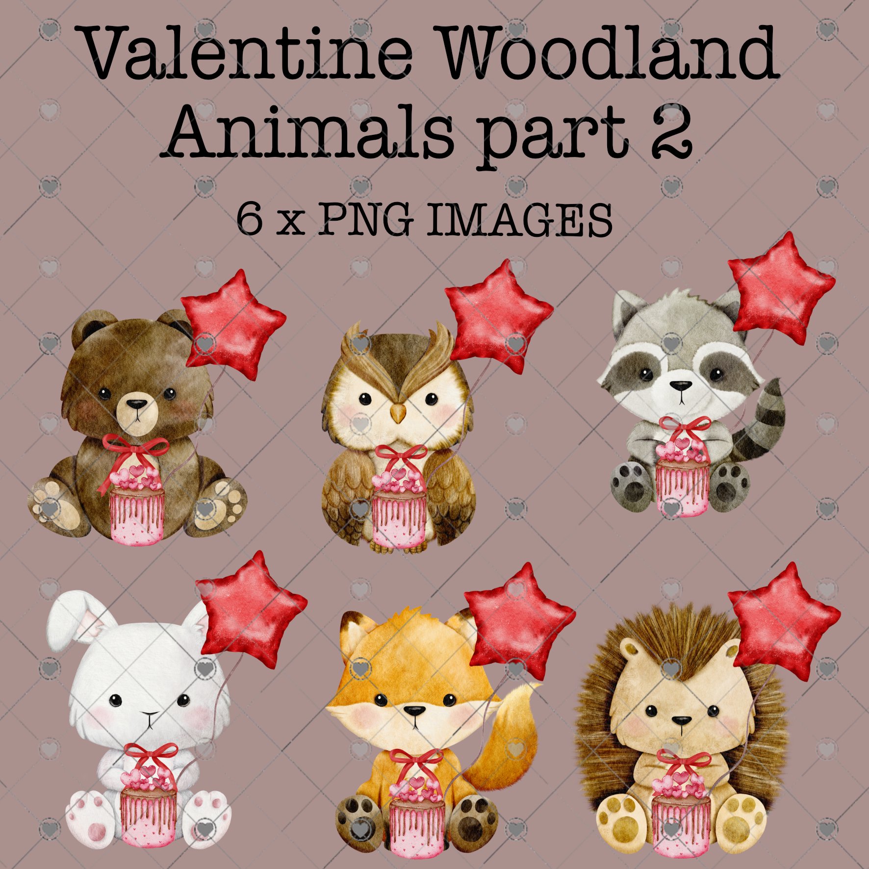 Valentine Woodland Animals part 2 - Payhip