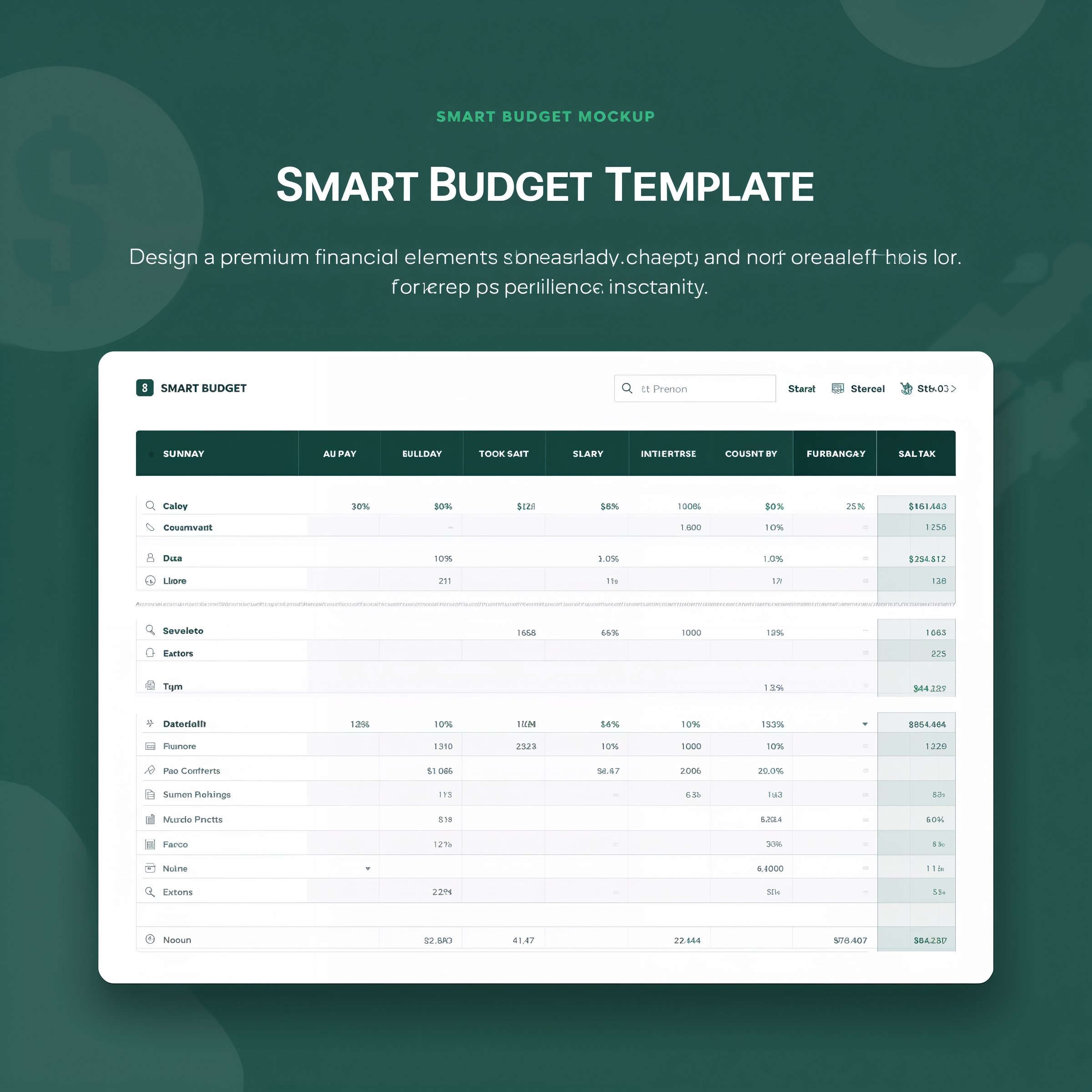 Smart Budget Template - Payhip