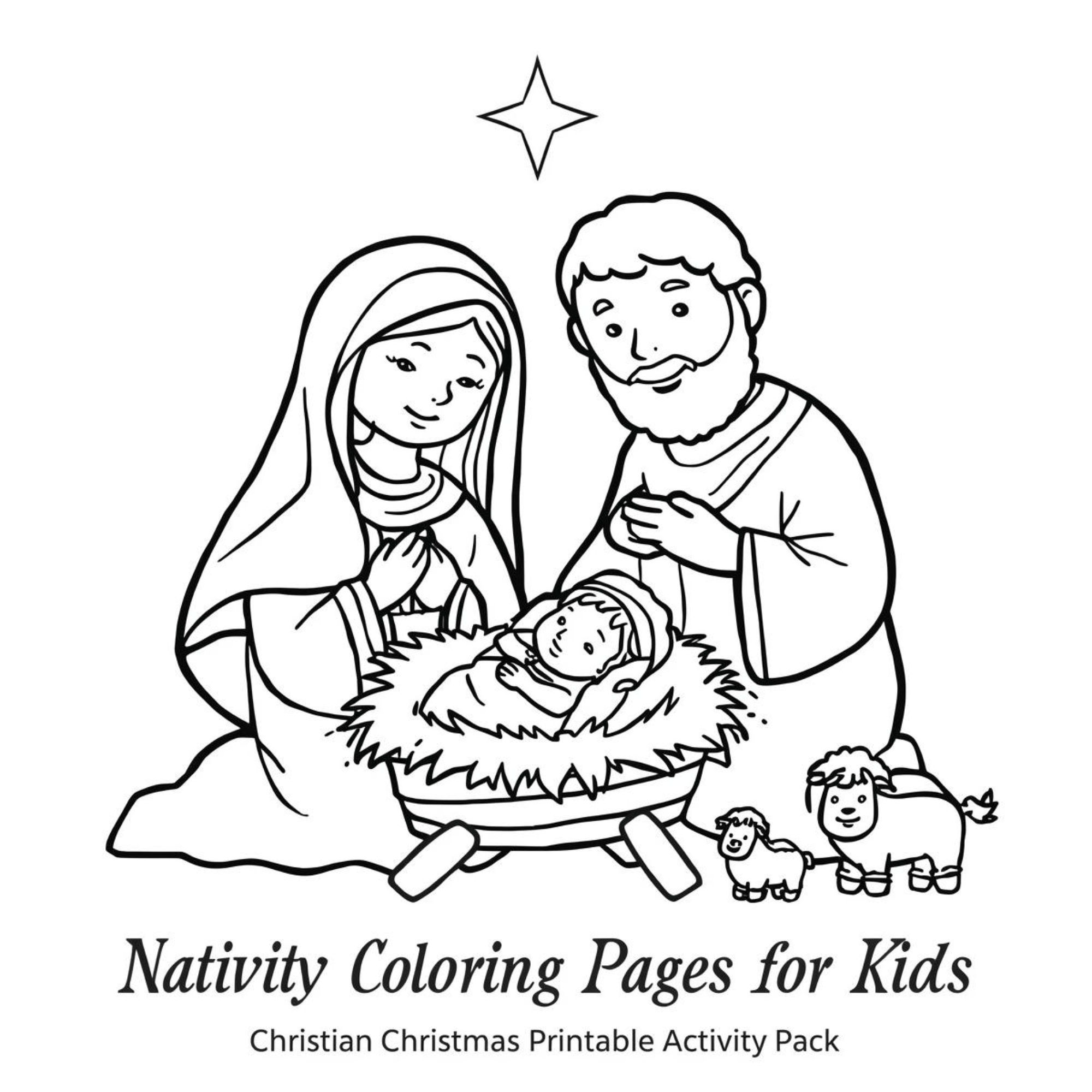 Nativity Coloring Pages for Kids | Christian Christmas Printable ...