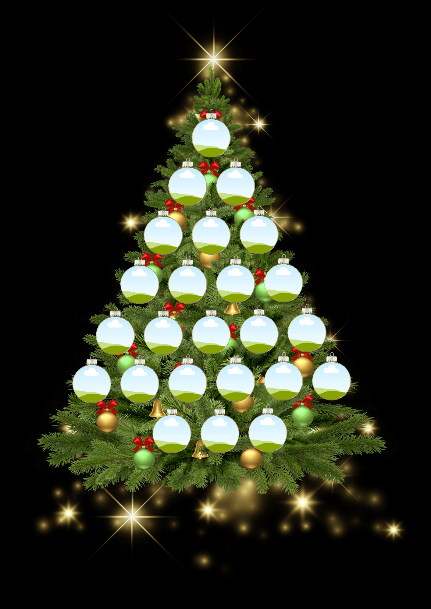 Christmas Tree Photo Collage – Canva Editable - Payhip