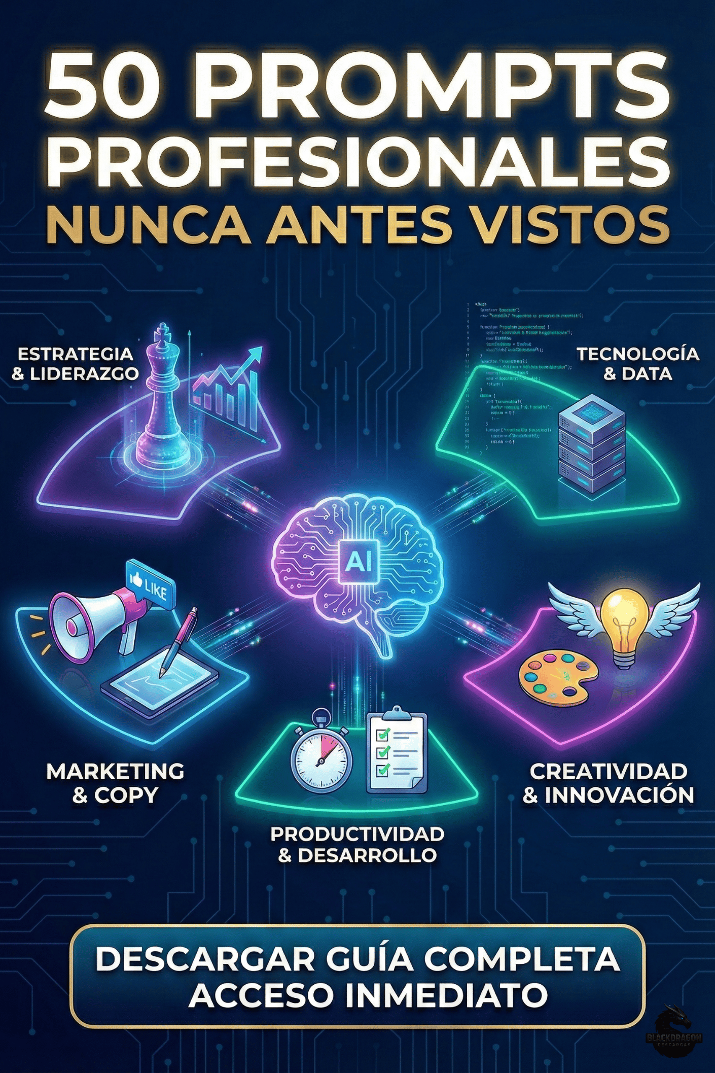 50 Prompts Profesionales Nunca Antes Vistos