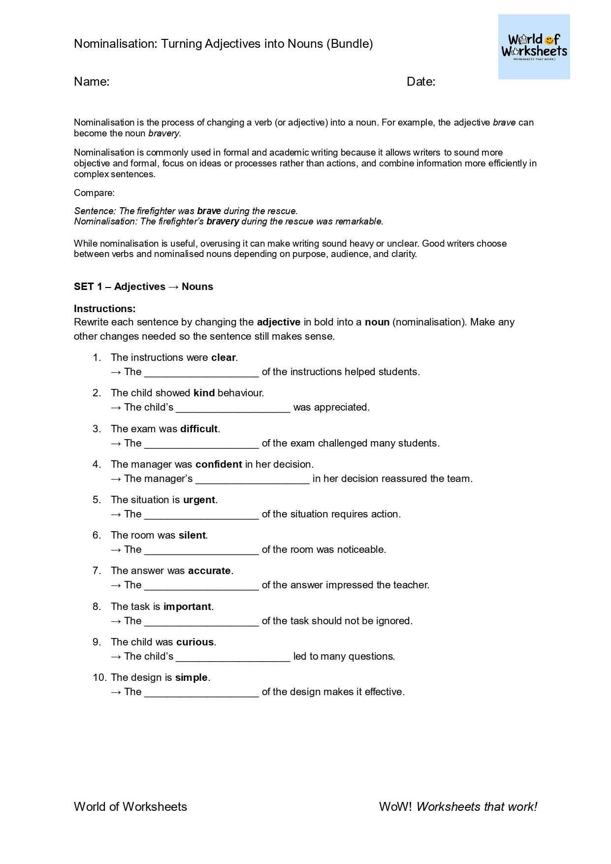 Turning Adjectives into Nouns (Bundle) - Payhip