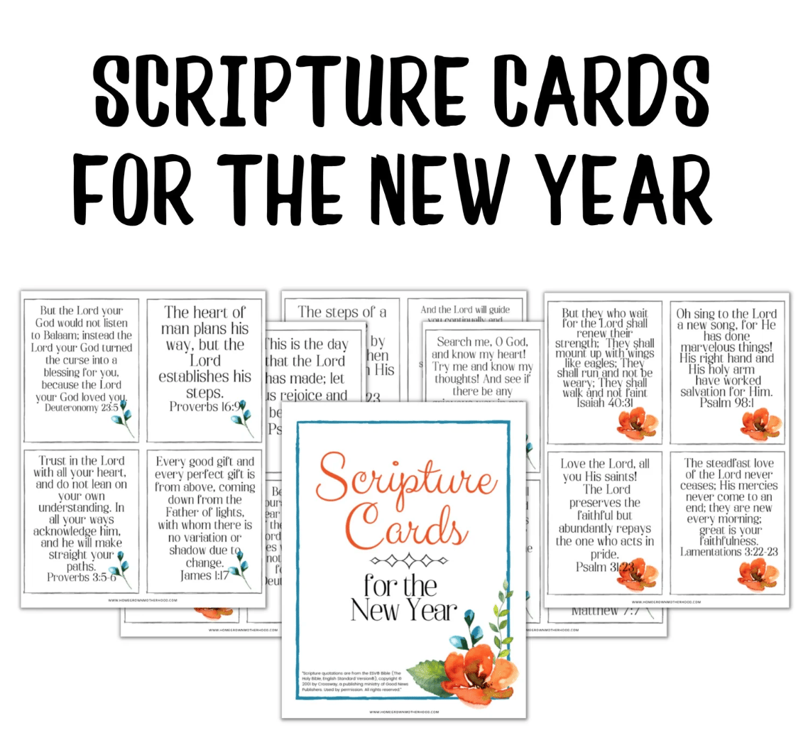 New Year Scripture Cards