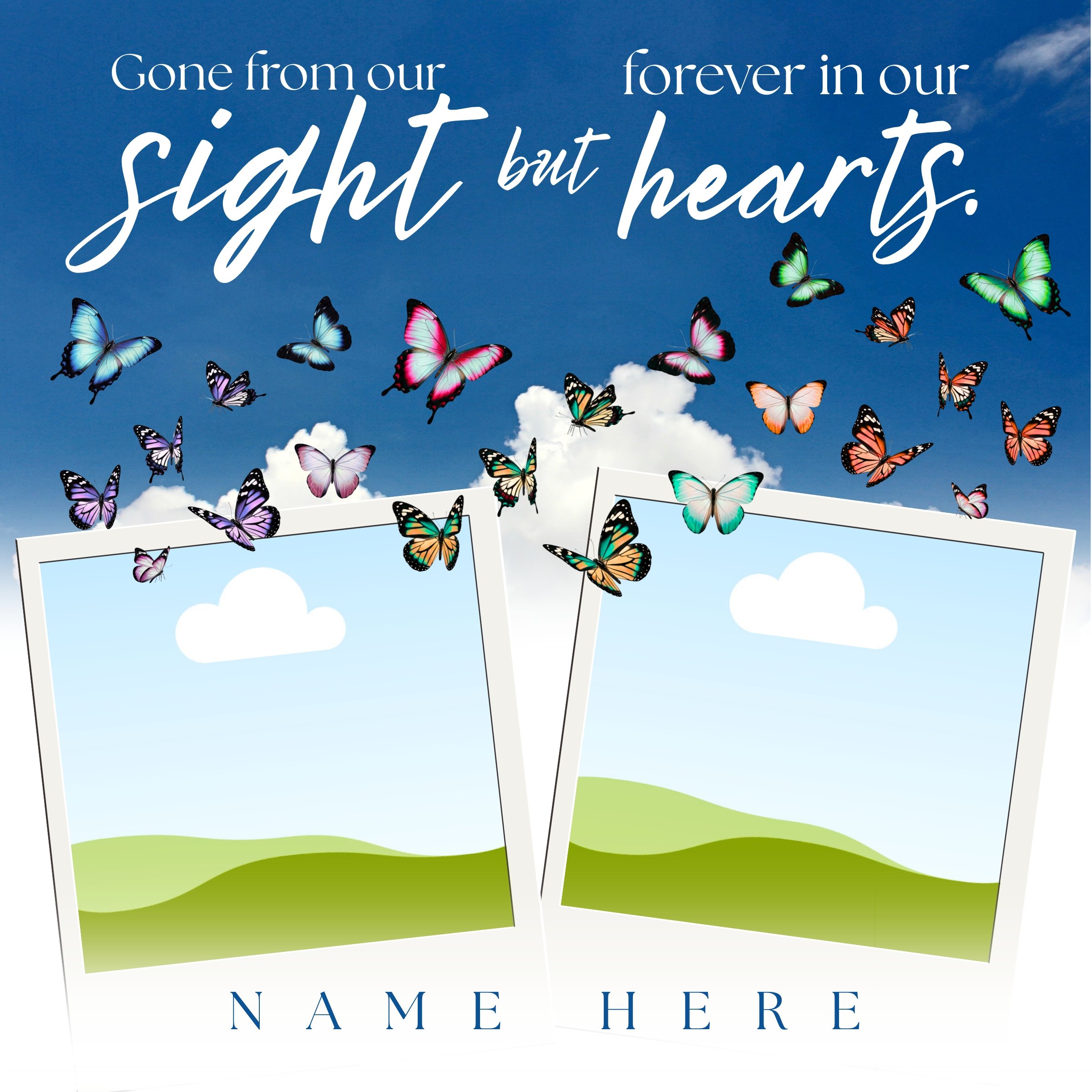 Butterfly Memorial Canva Template | Editable Funeral Photo Tribute ...