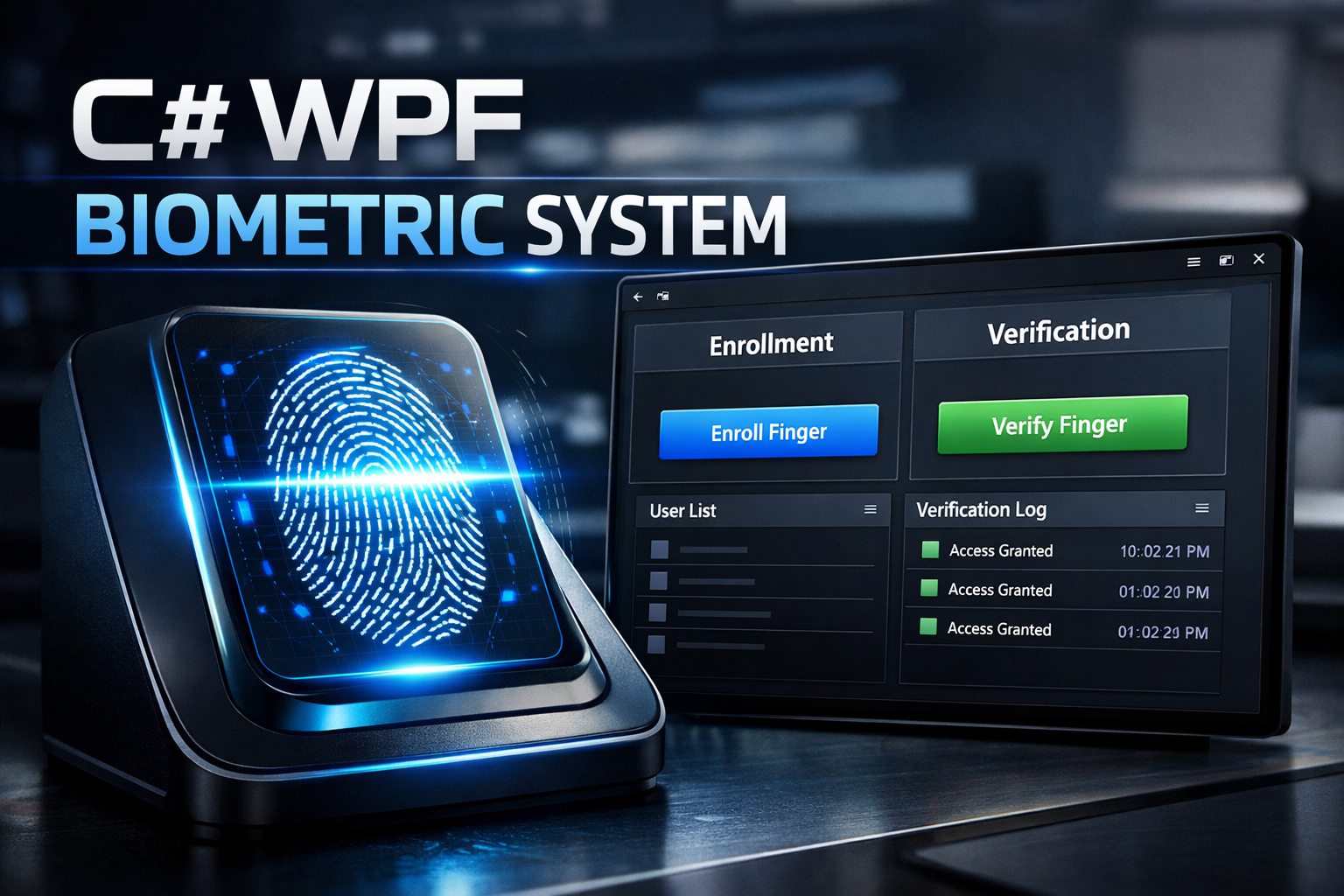 Biometric Enrollment & Verification System and C# WPF DigitalPersona ...