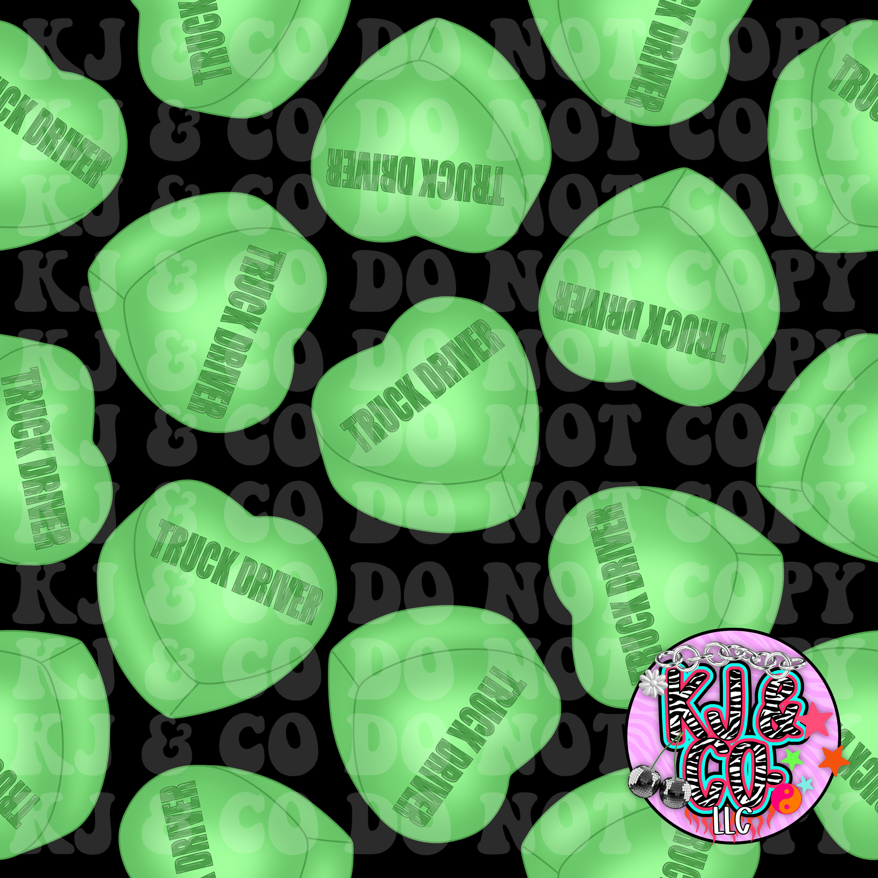 Truck Driver Candy Hearts Seamless File - Payhip