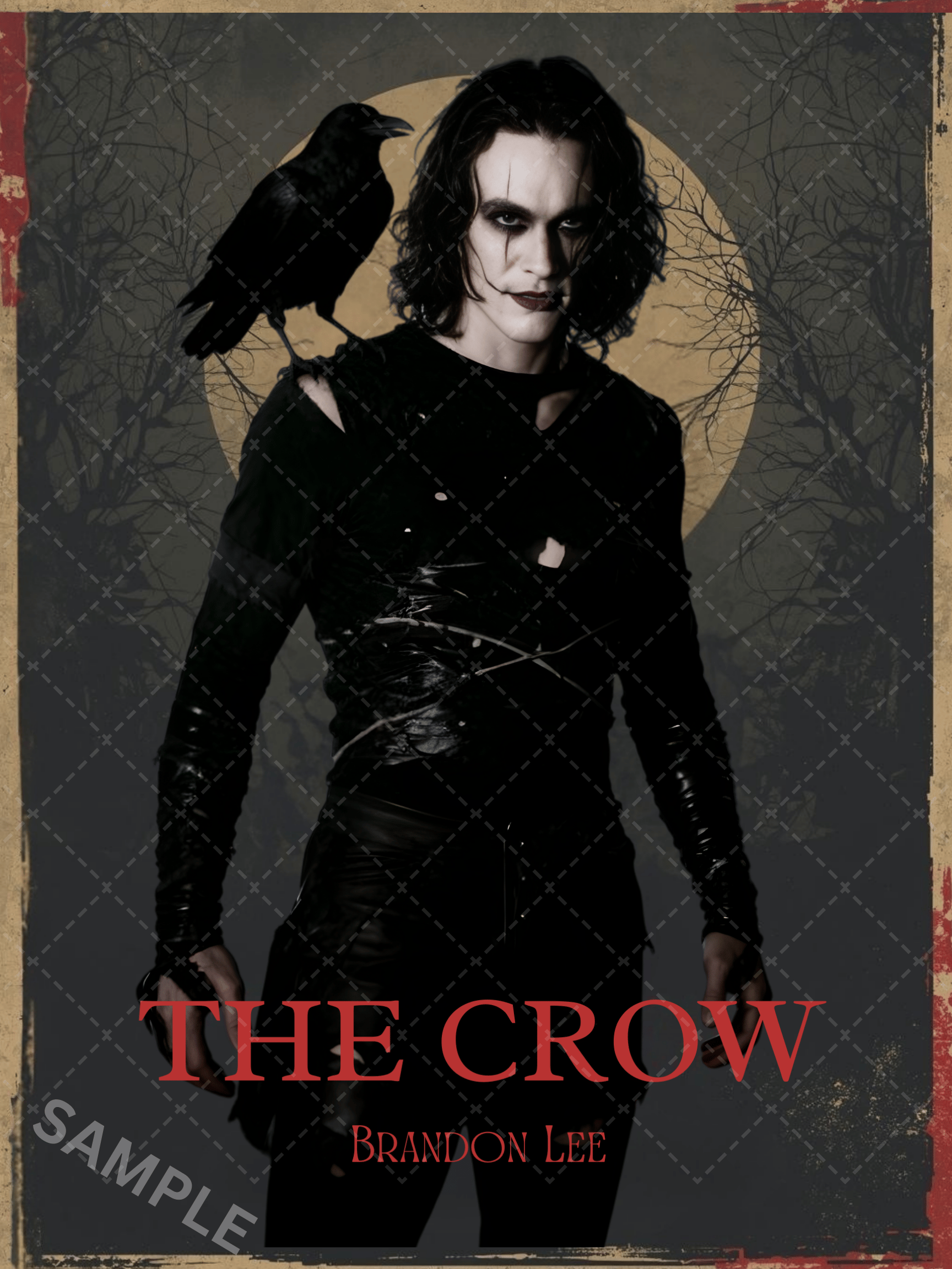 Vintage Gothic Movie Poster Inspired by The Crow 1994 – Dark Grunge ...
