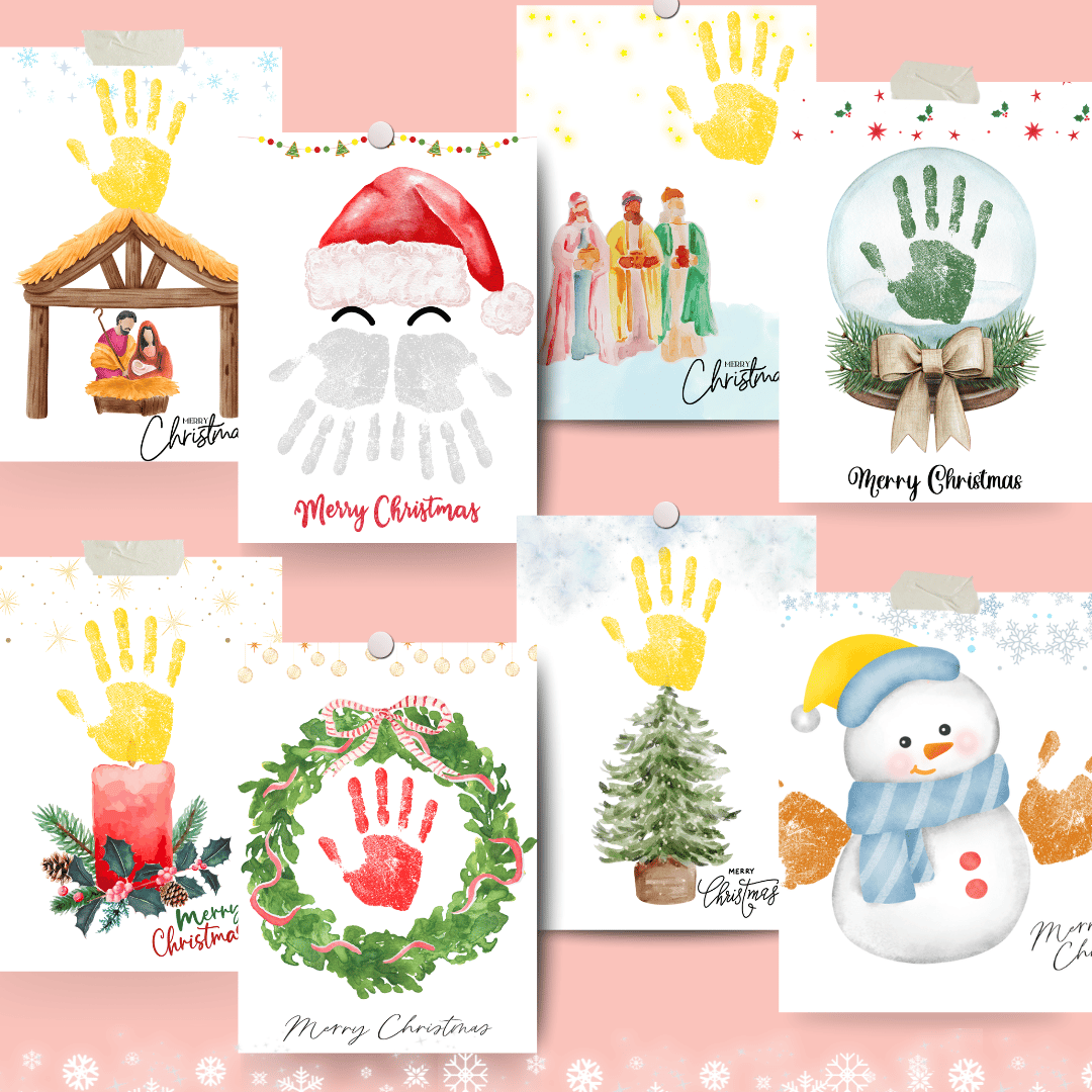 Christmas Handprint Crafts for Kids – 10 Printable Pages - Payhip