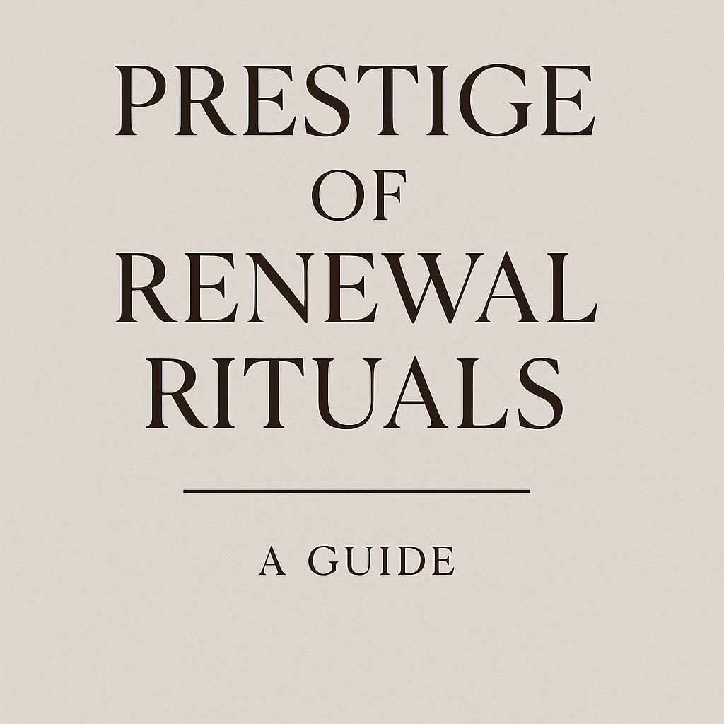 Prestige of Renewal Rituals: A Transformational Guide to Intentional ...