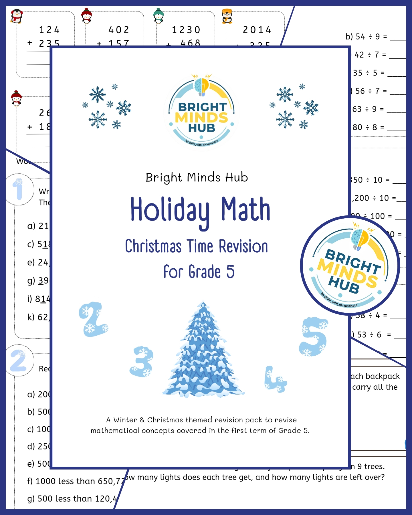 Christmas Time Math Revision - Grade 5 - Payhip