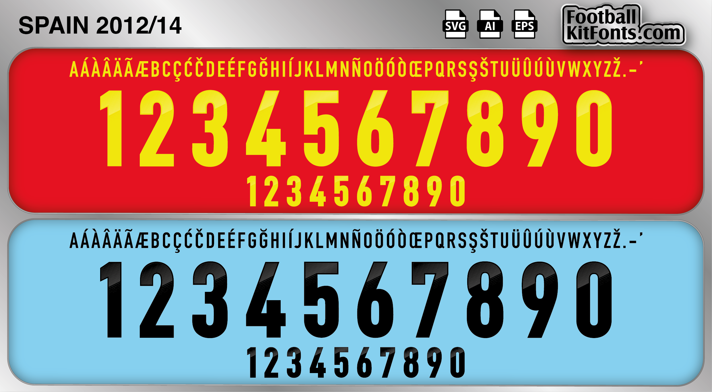 Spain 2012-14 Vector Font