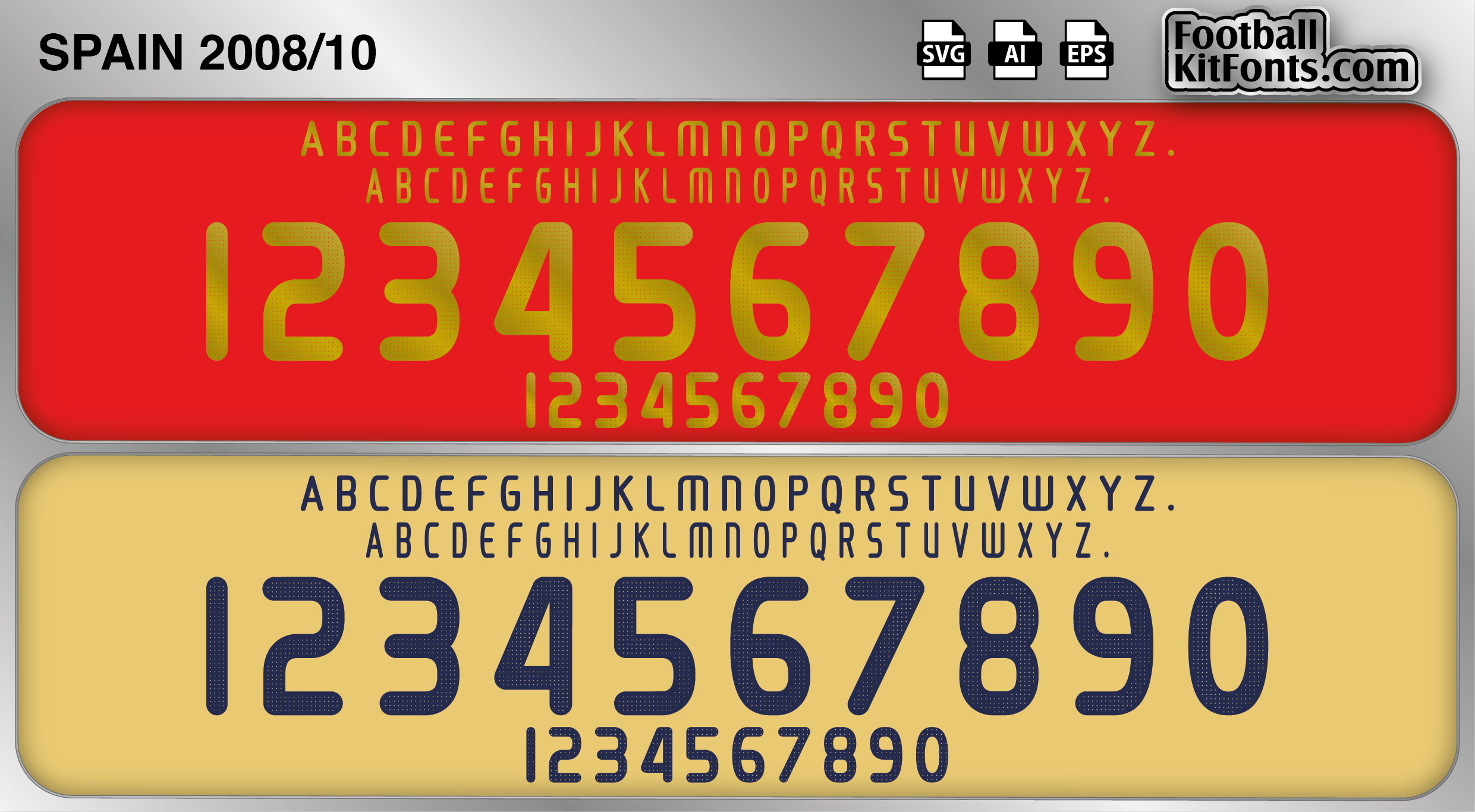 Spain 2008-10 Vector Font