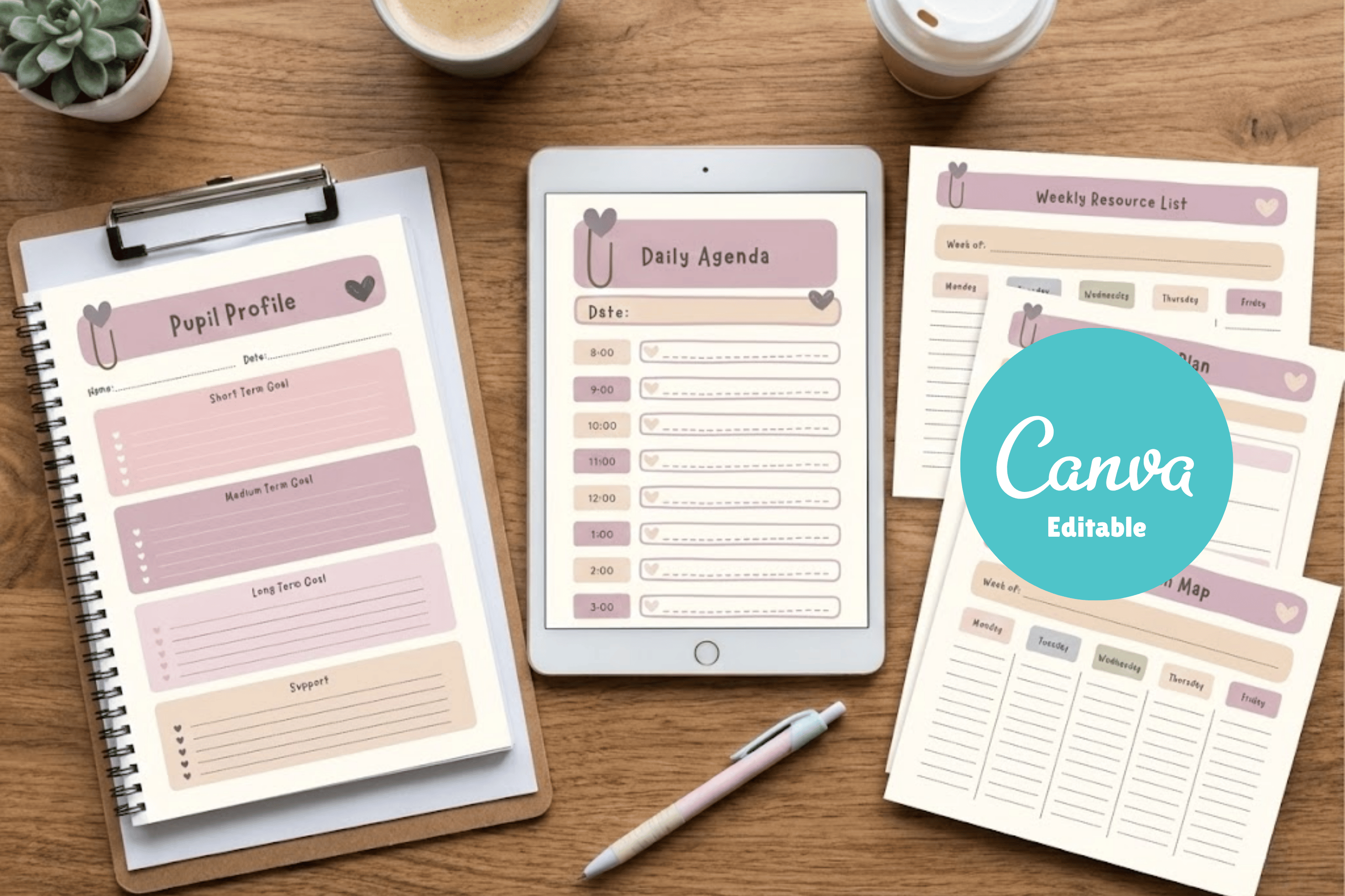 FREE Teacher Productivity Planner Collection | Pastel Planning ...