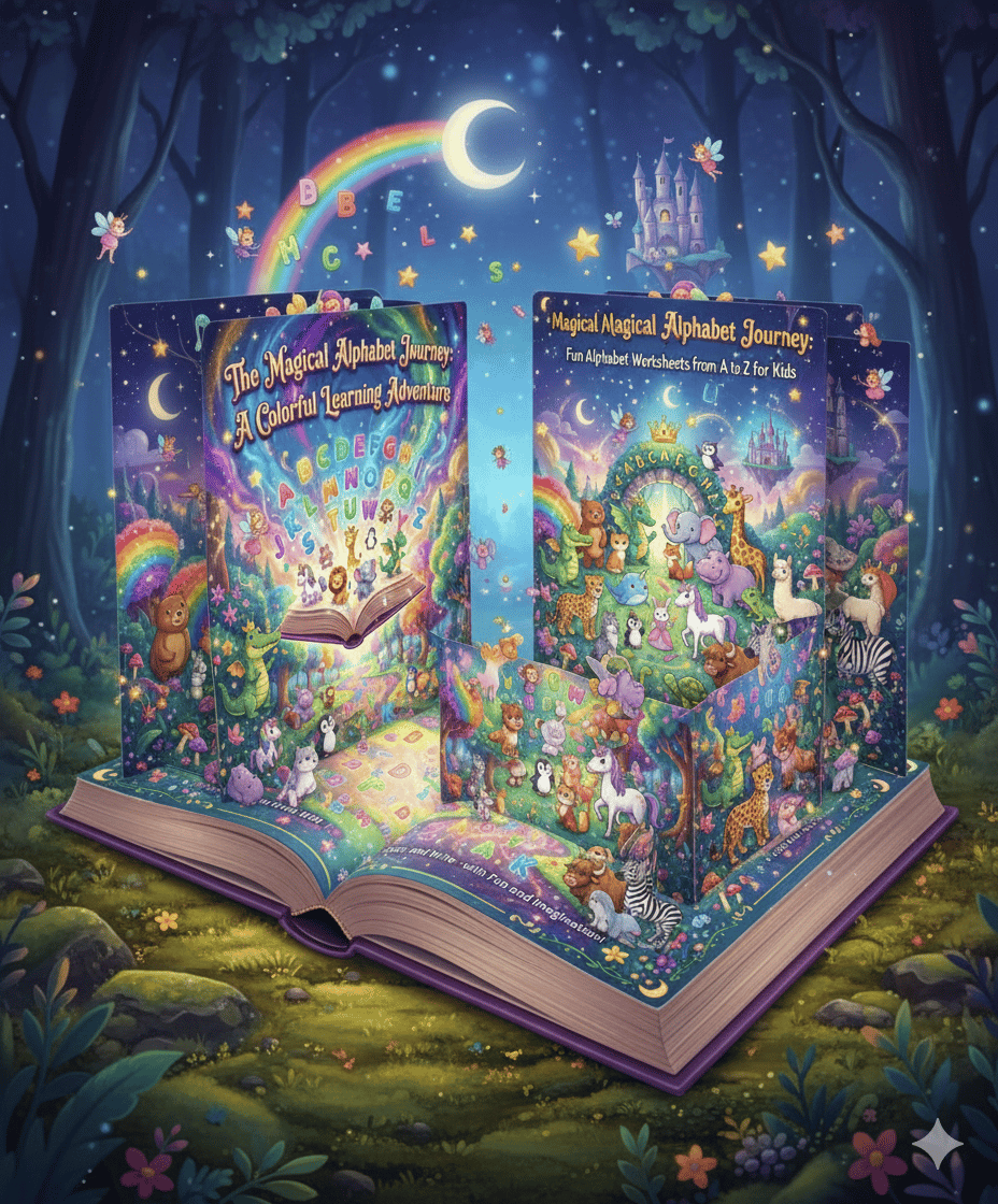 The Magical Alphabet Journey | Coloring & Tracing Book for Kids ...