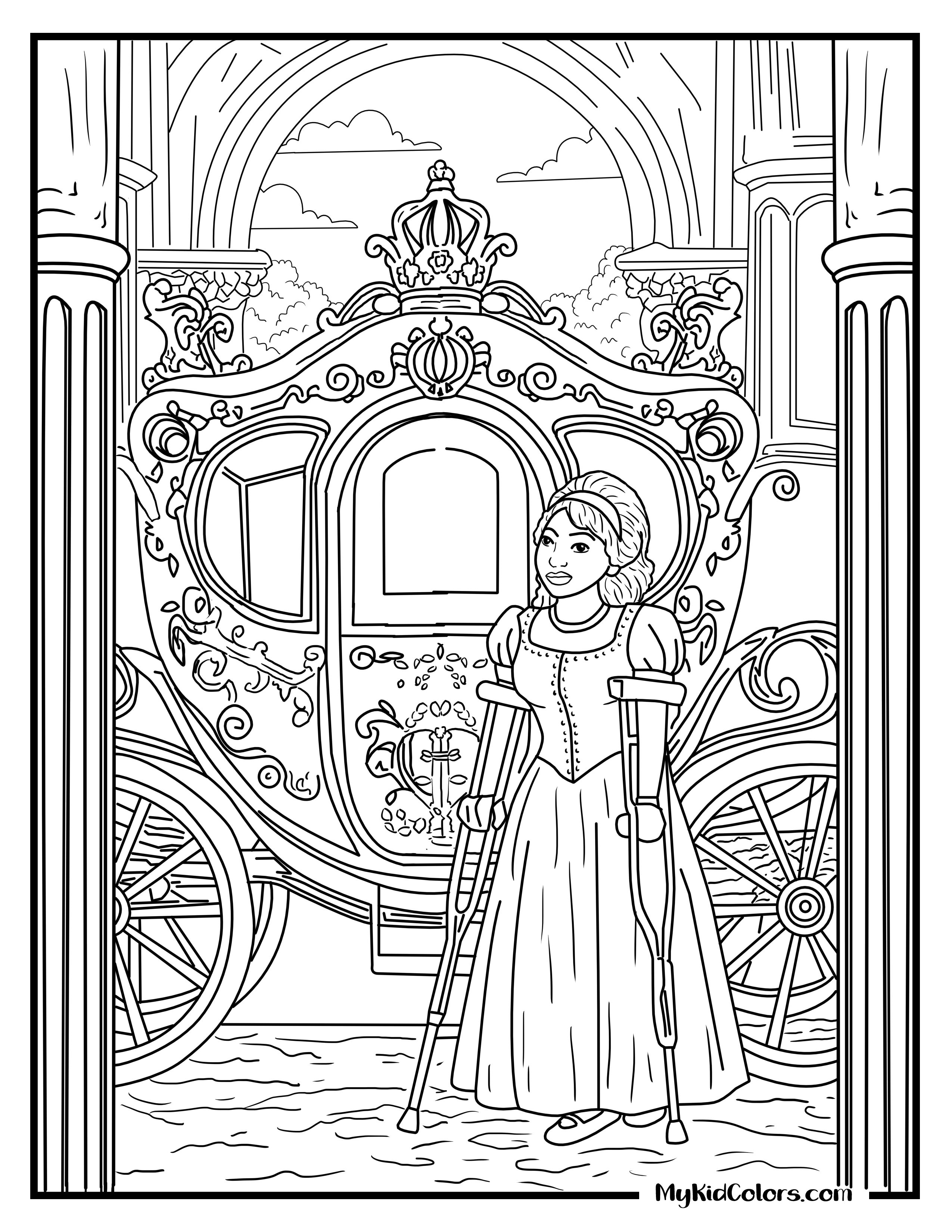 Free Inclusive Princess Coloring Pages | Hand-Drawn & Printable - Payhip