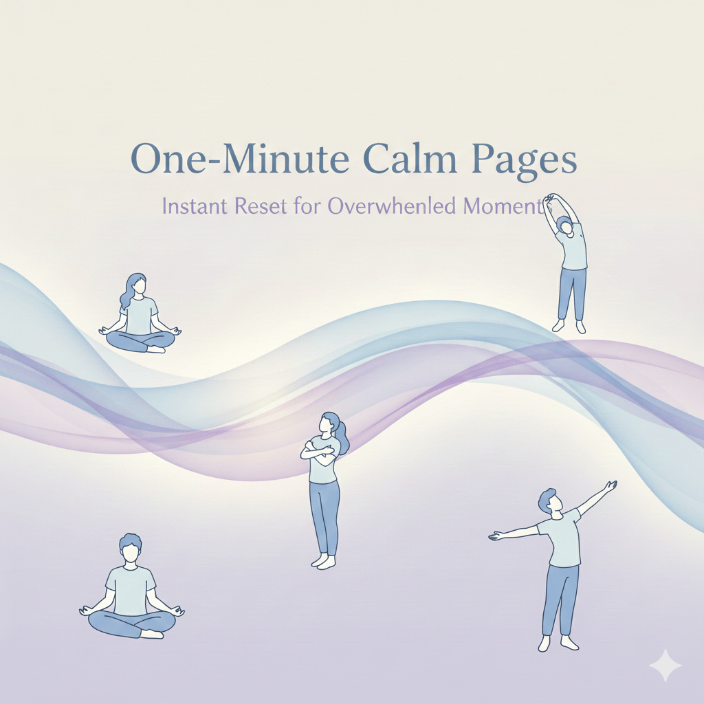 One-Minute Calm Pages – Instant Reset for Overwhelmed Moments - Payhip