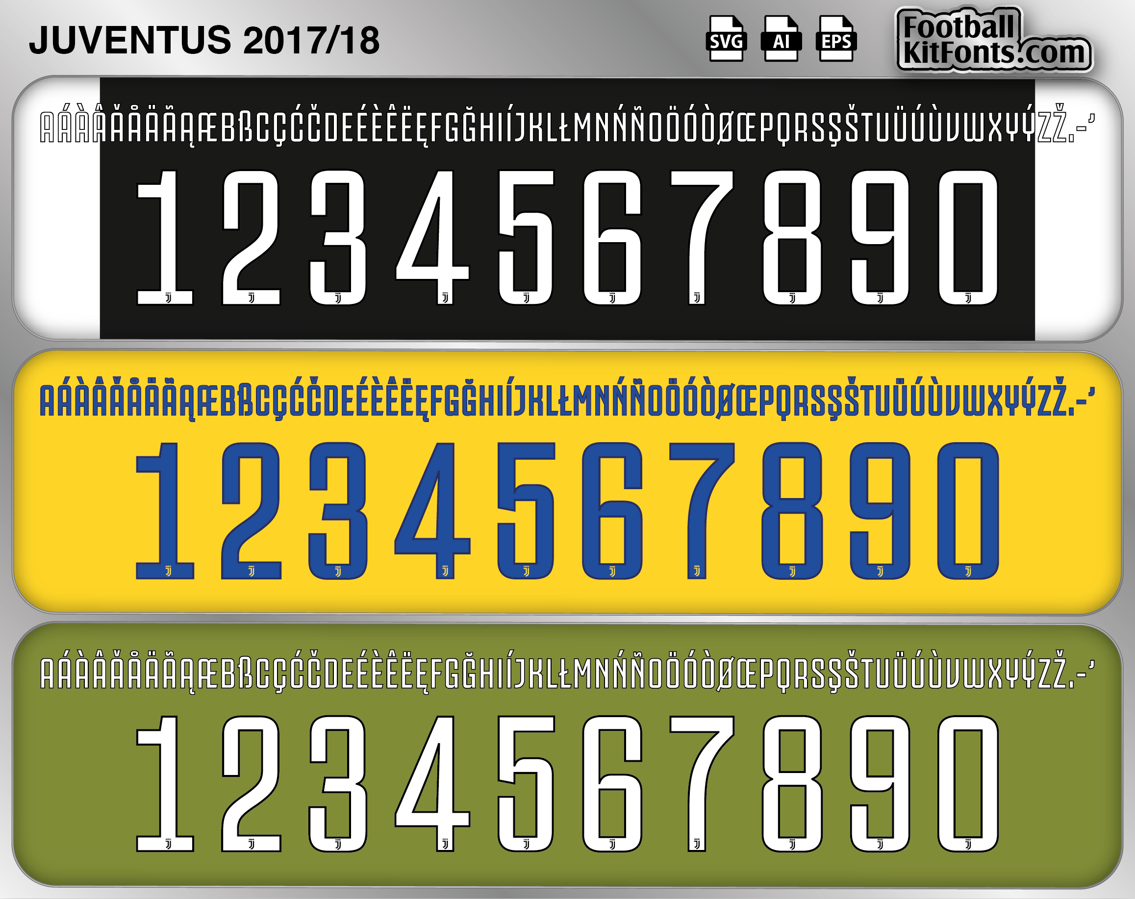 Juventus 2017-18 Vector Font